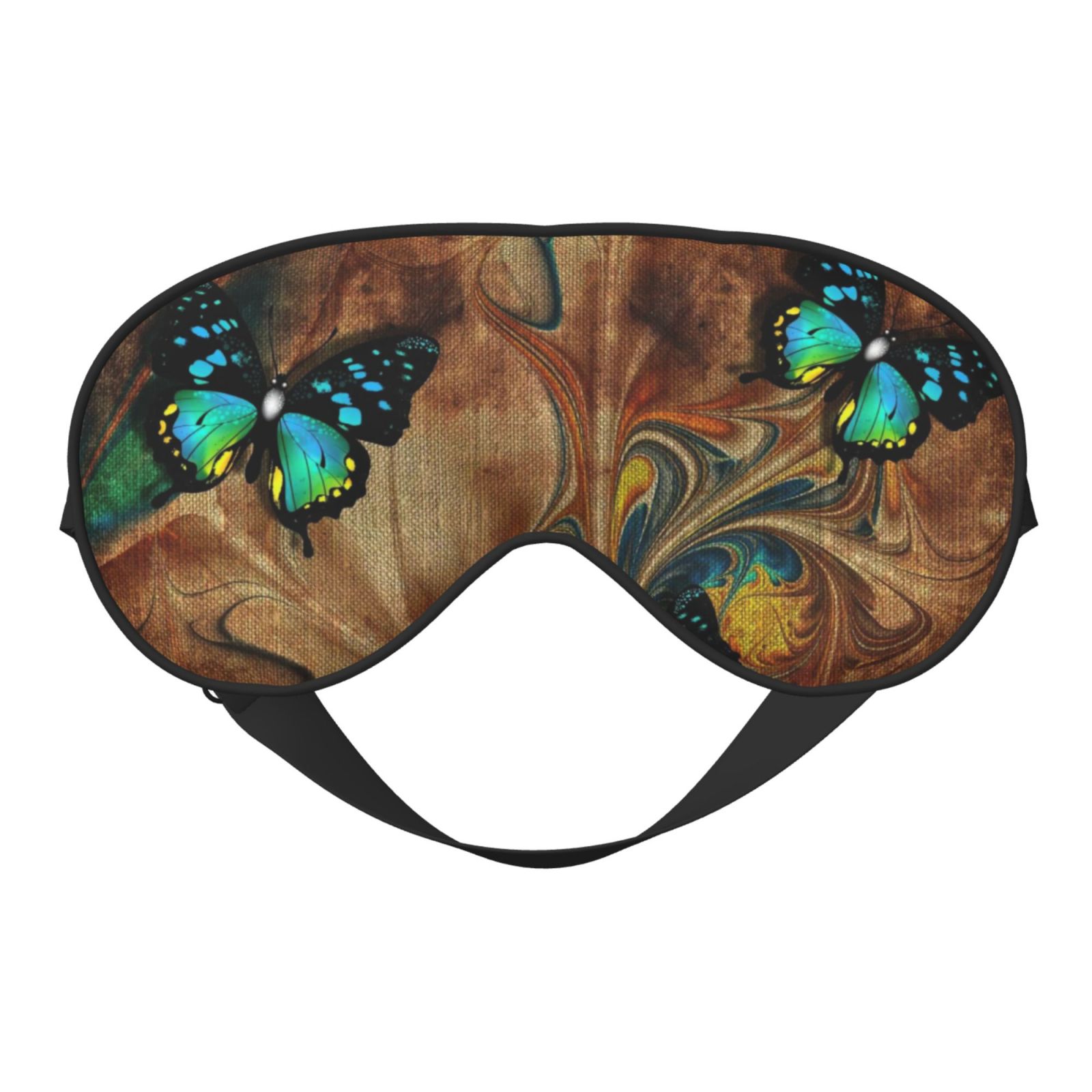 PAYOHTO Vintage Butterfly Pattern Soft Sleep Mask Comfort Pure Silk Eye ...
