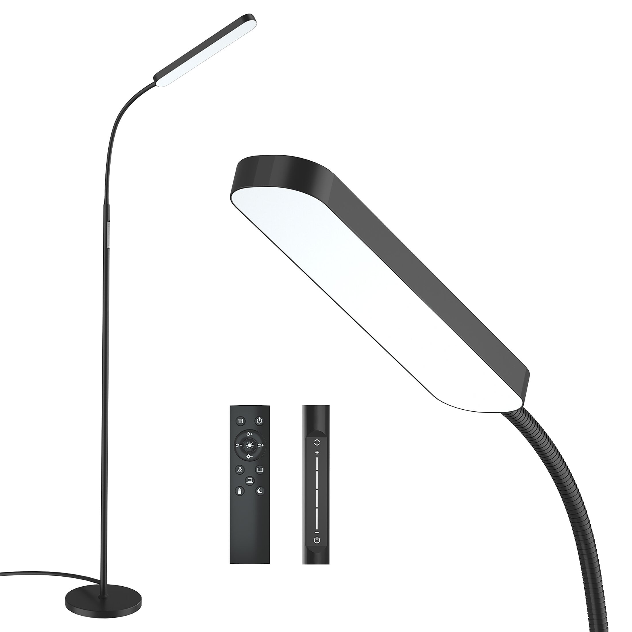 PAZZO Adjustable LED Floor Lamp, 4-Color Temp & Dimmer, Touch & Remote ...
