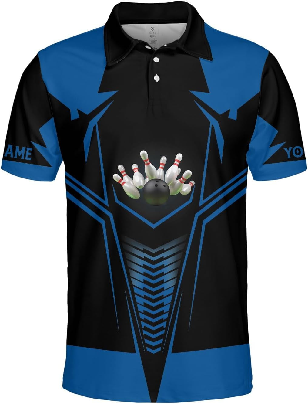 PAgree Personalized Name Bowling Polo for Men and Women 3D, Bowling ...