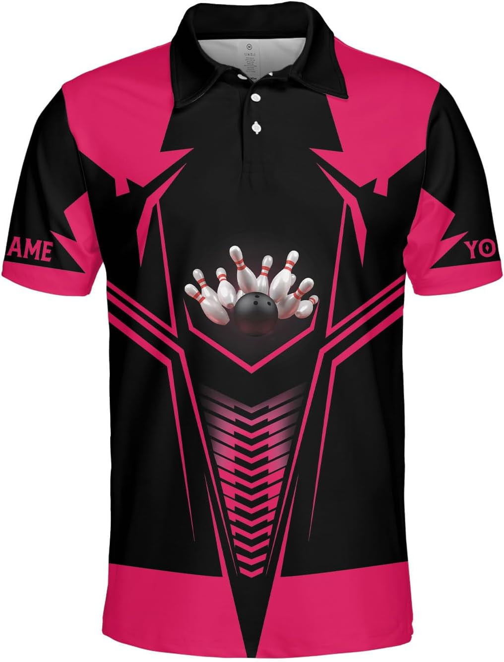 PAgree Personalized Name Bowling Polo for Men and Women 3D, Bowling ...