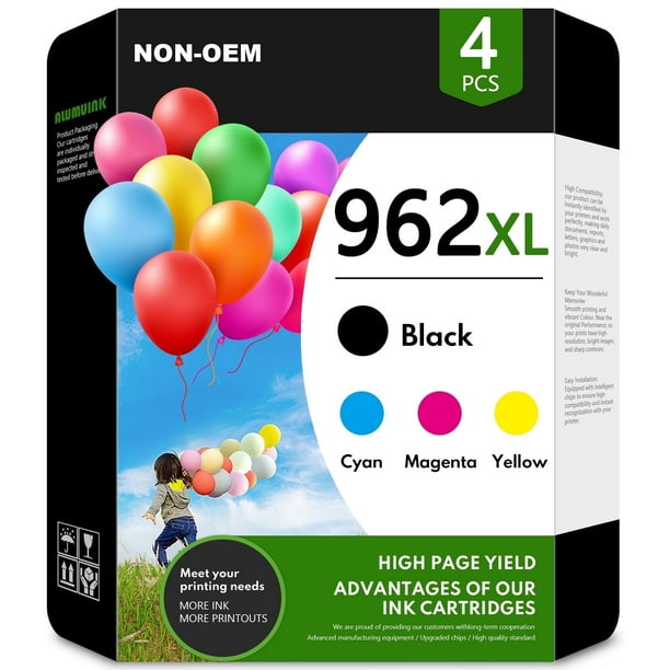 962XL Ink Cartridge Combo Pack Compatible with HP 962 XL Ink Cartridge ...