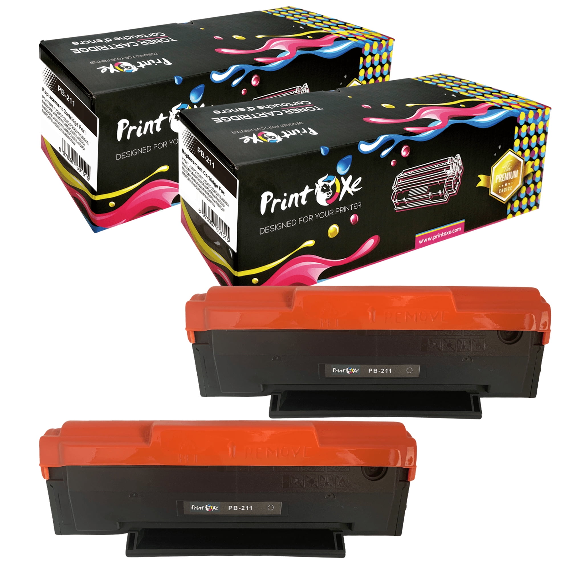 PB-211 Compatible 2 Toner Cartridges PB211 Replacement for Pantum P2200 ...