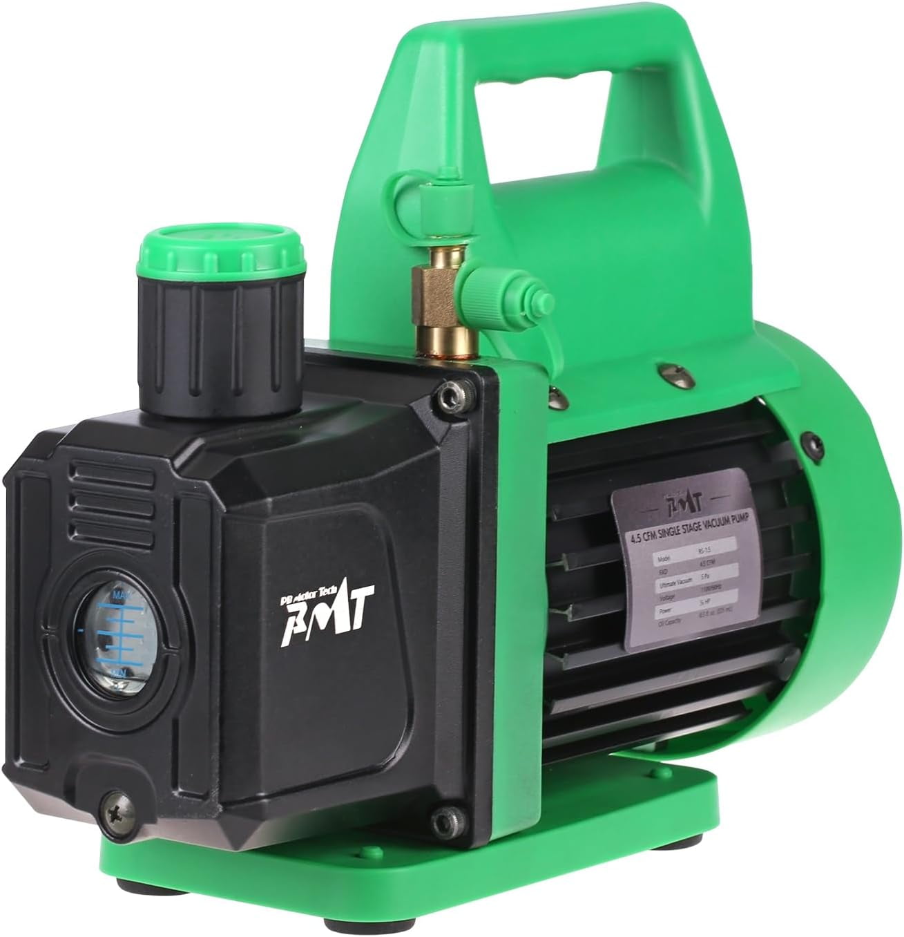 PB Motor Tech 4.5CFM 1/3HP Vacuum Pump-110V Rotary Vane Air Pump for AC ...