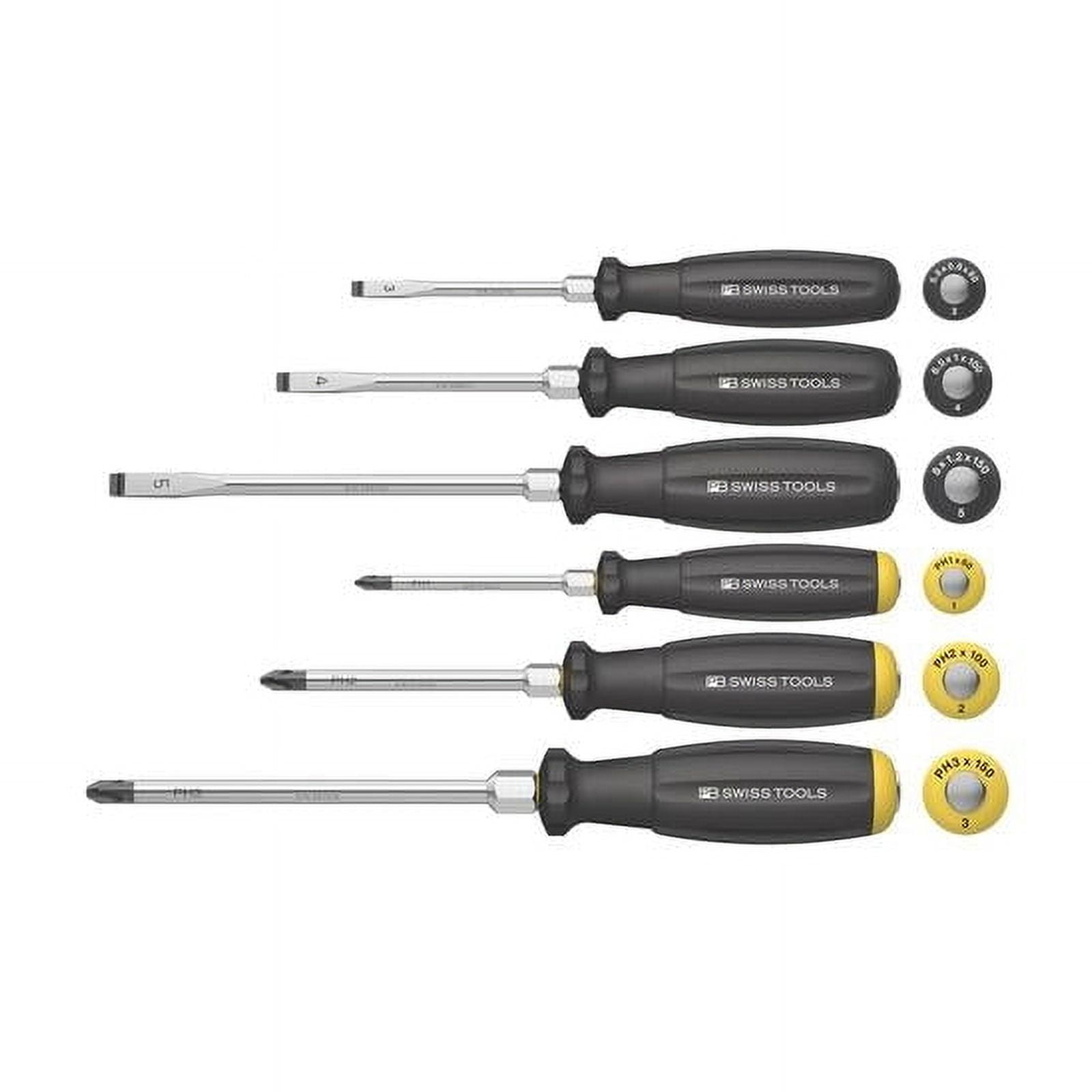 PB Swiss PB 8249 DN SwissGrip Screwdriver Set, Slotted & Phillips, 6 pcs - Walmart.com