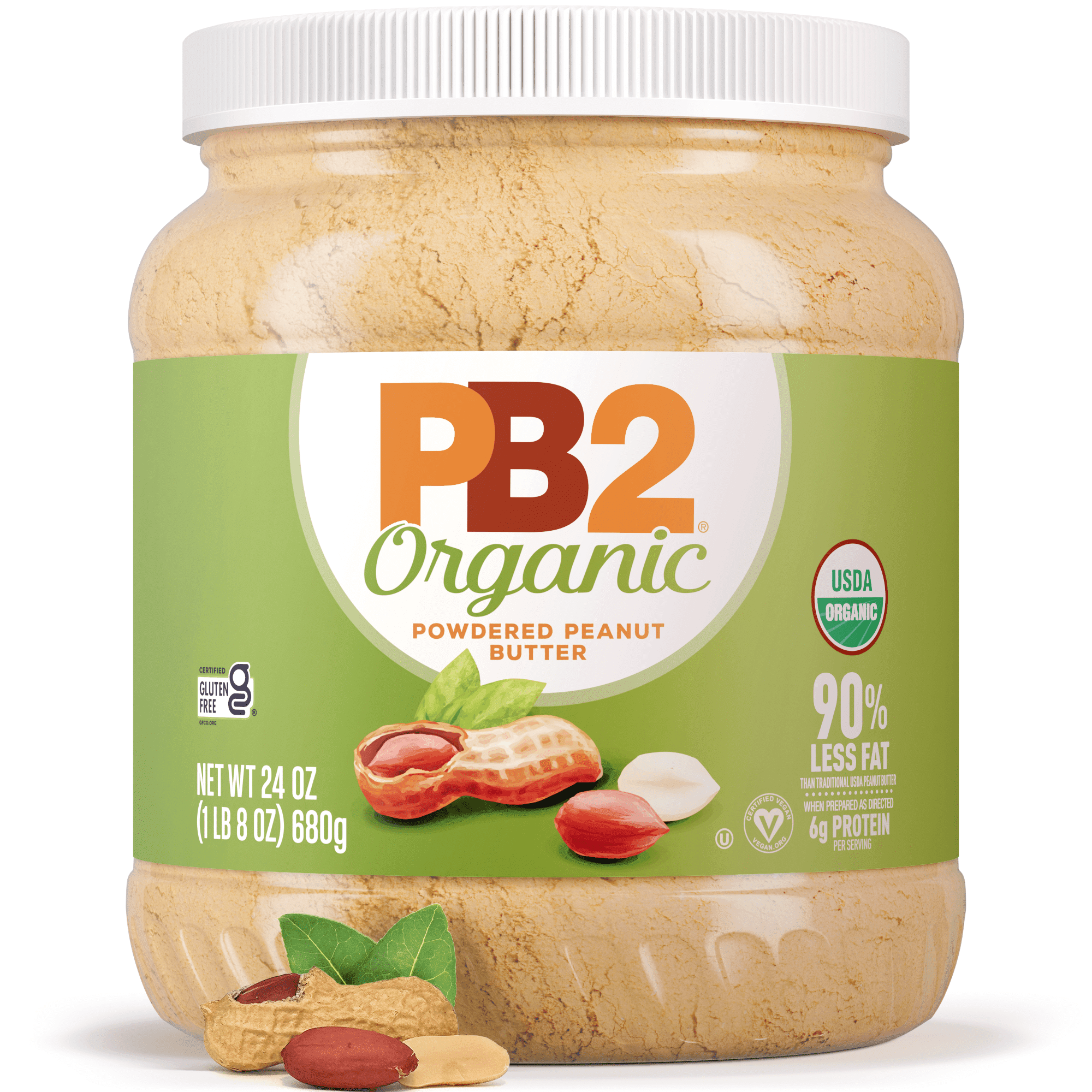 PB2, Organic Powdered Peanut Butter, 24oz, Non-GMO Gluten-Free ...