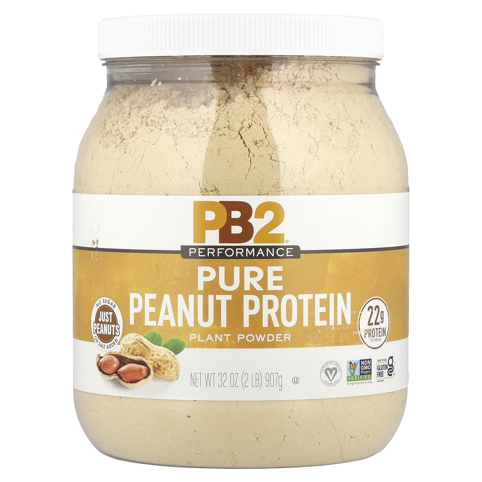 PB2 Foods Vegan Protein Based Pure Peanut Plant Powder, 2 lbs - Walmart.com