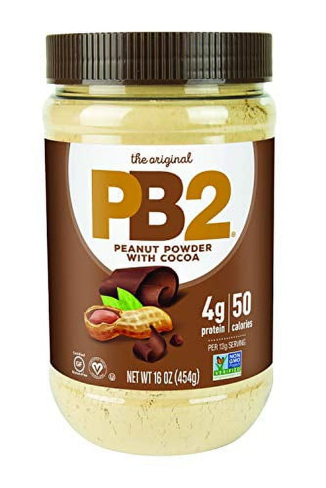 PB2 Cocoa Peanut Butter Powder - Plant Based, 4g Protein, 90% Less Fat ...