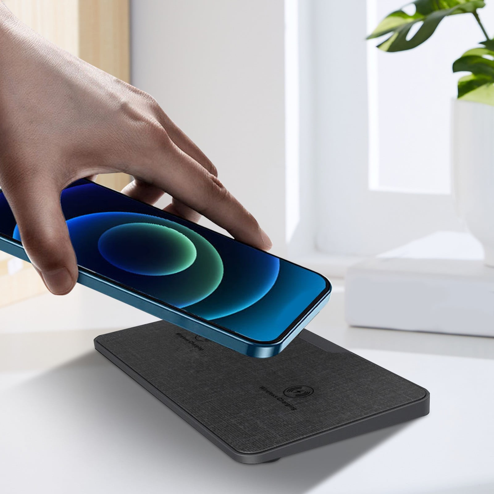 PBAZIH 2-in-1 Wireless Charger with 15W Fast Charging, Portable ...