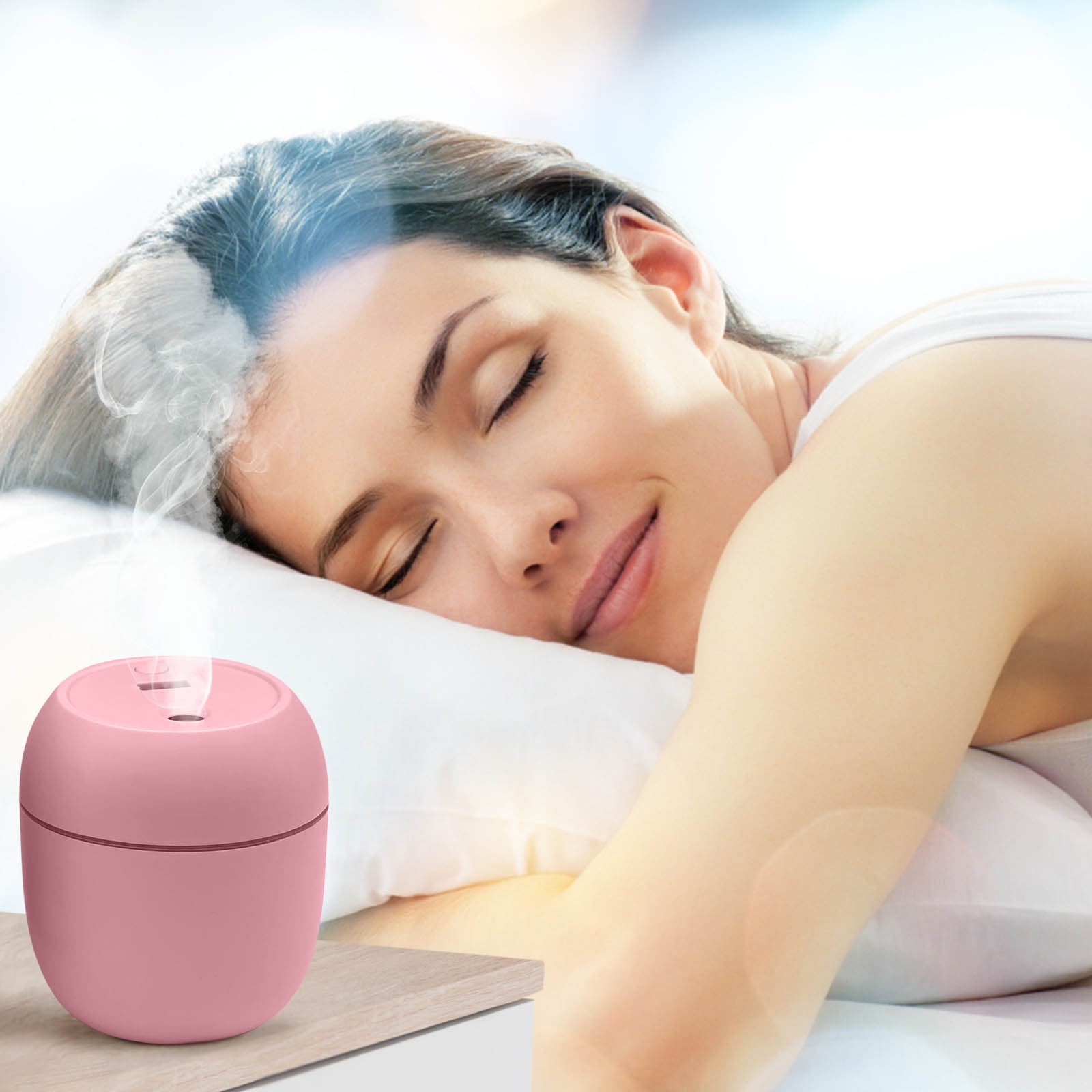 PBAZIH 250ml Portable Humidifier with 7 LED Colors, Dual Mist Mode ...