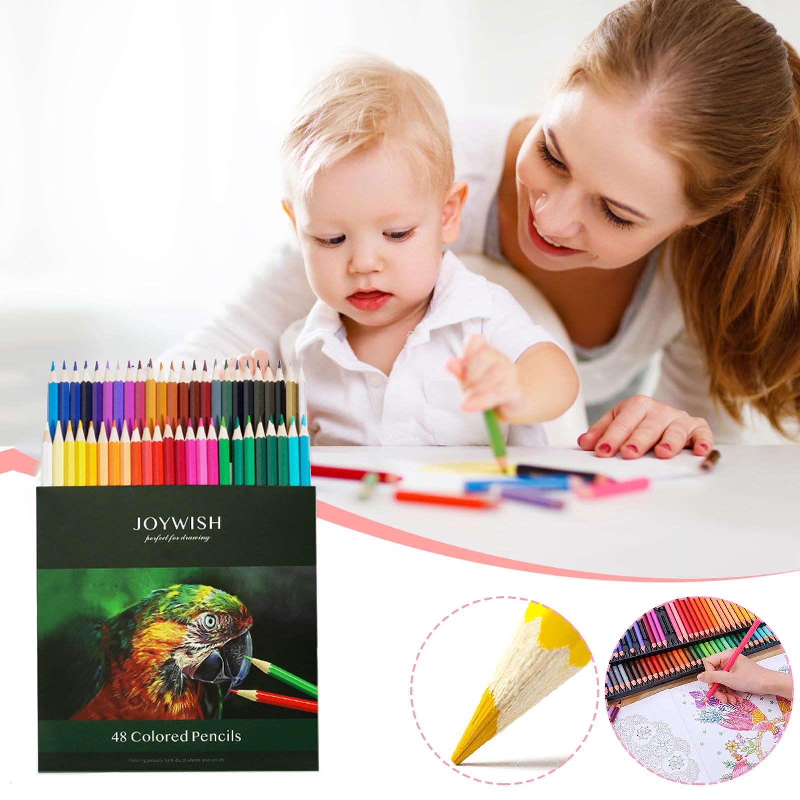 PBAZIH 48PCS Oil-Based Colored Pencils Set, Premium Colored Pencils for ...
