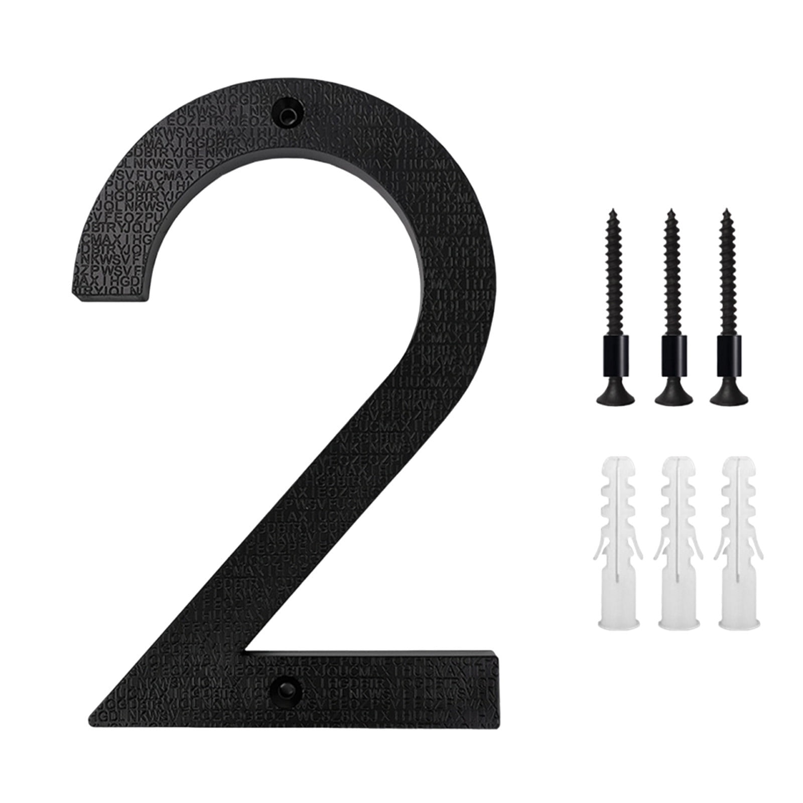 PBAZIH 5 Inch Modern Black Metal House Numbers for Outdoor Address ...