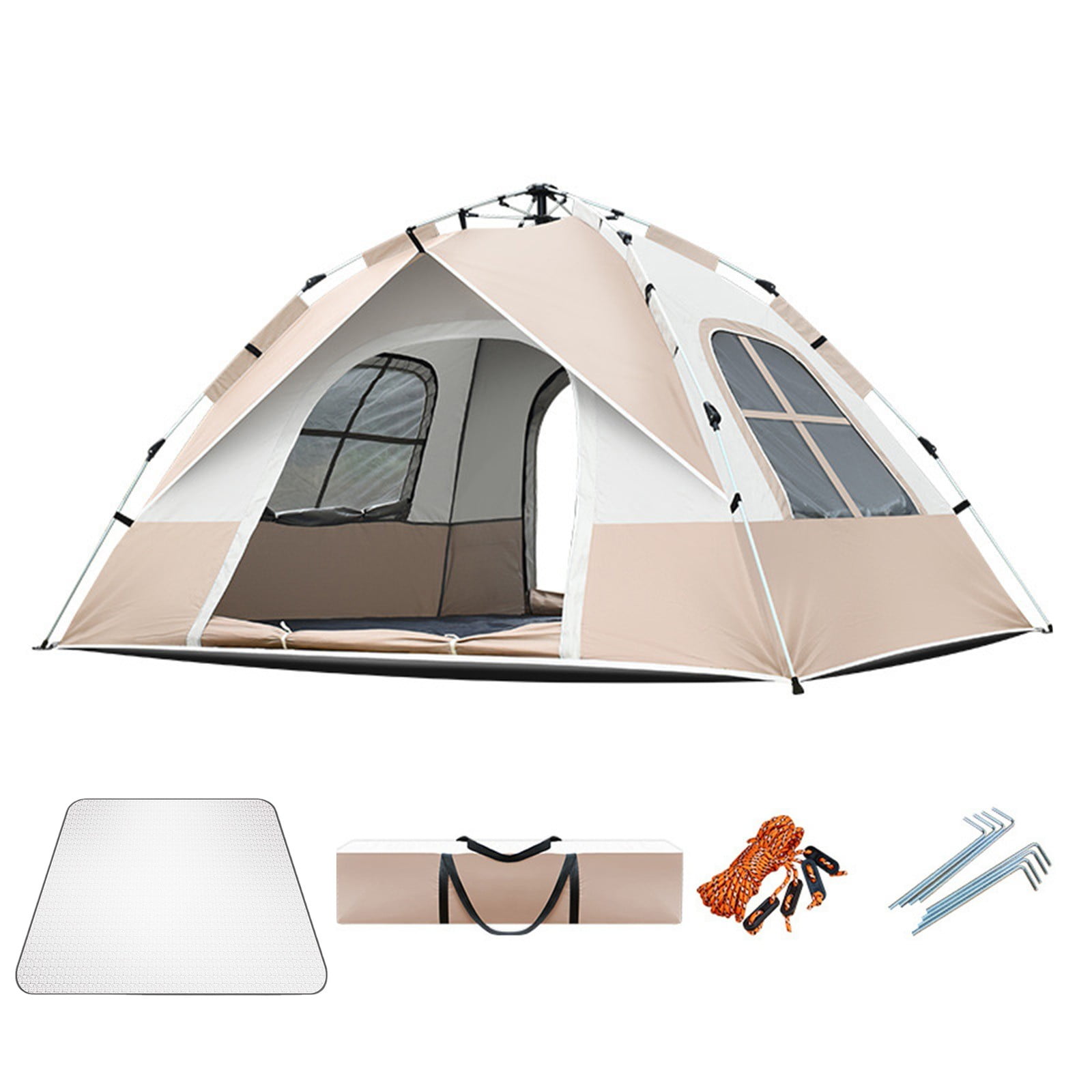 PBAZIH Automatic Pop Up Tent, 3-Second Setup, Waterproof & Sun ...