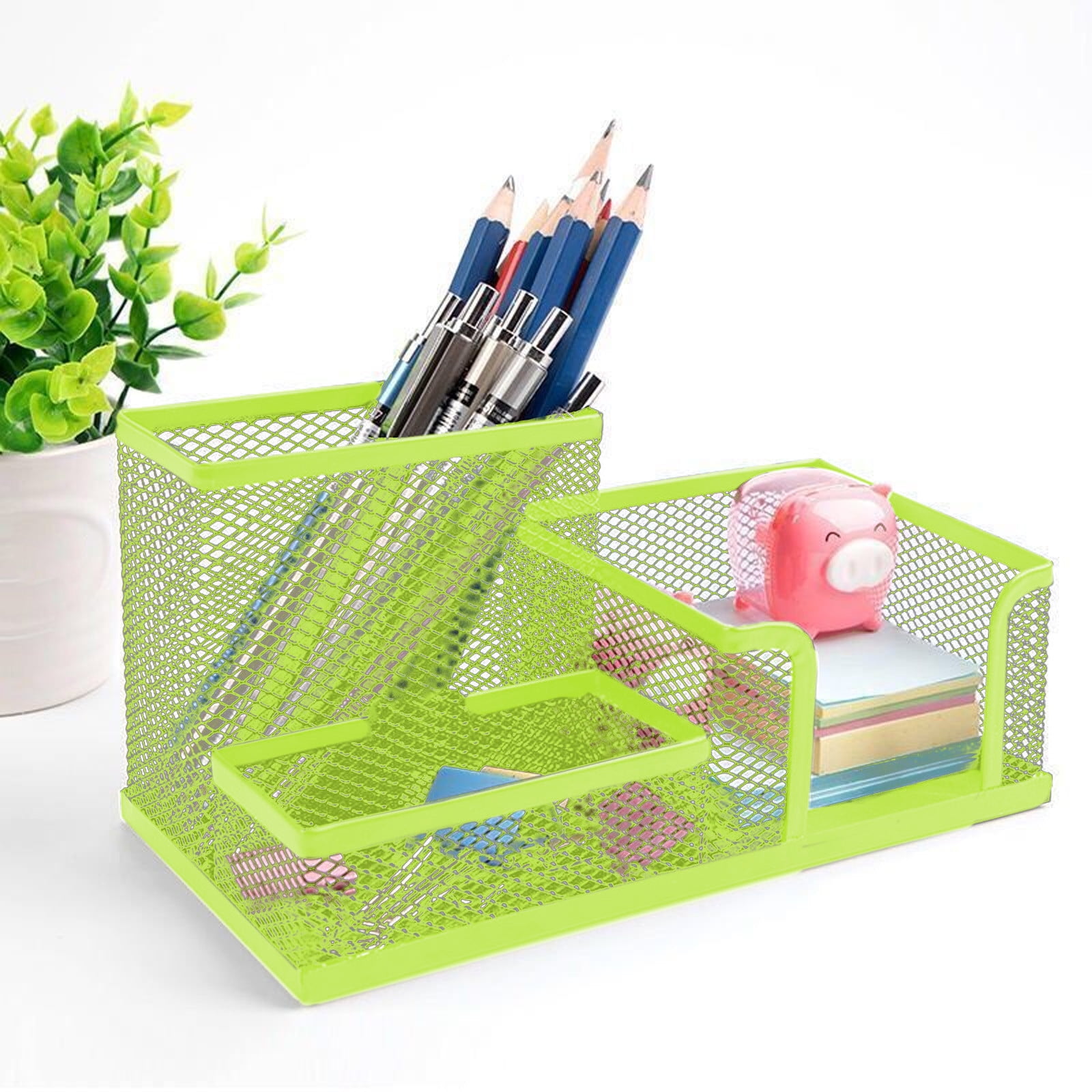PBAZIH Desktop Pen Holder, Metal Mesh Organizer for Desk, 3 ...