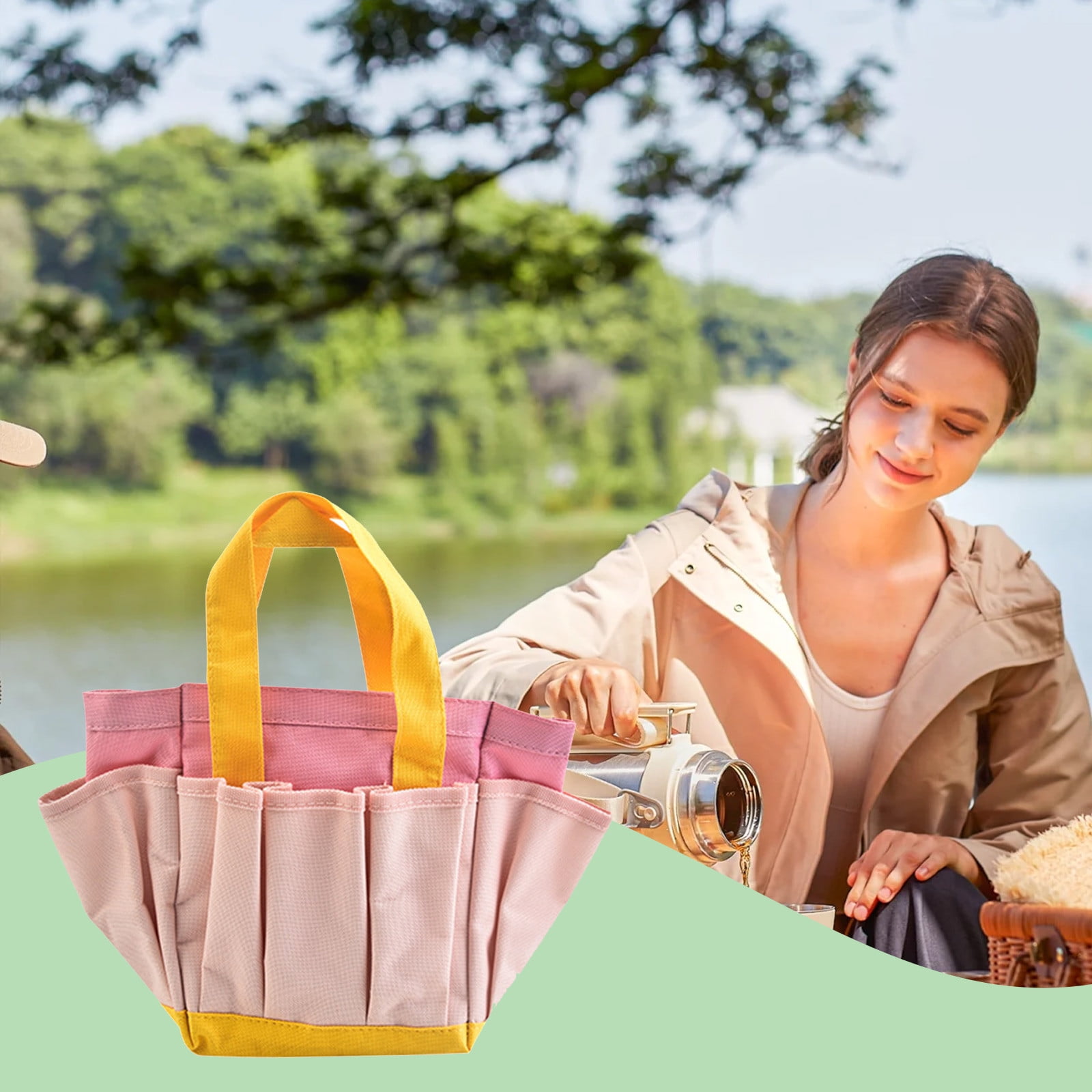 PBAZIH Gardening Tote Bag, Garden Tool Organizer, Sturdy Reusable ...