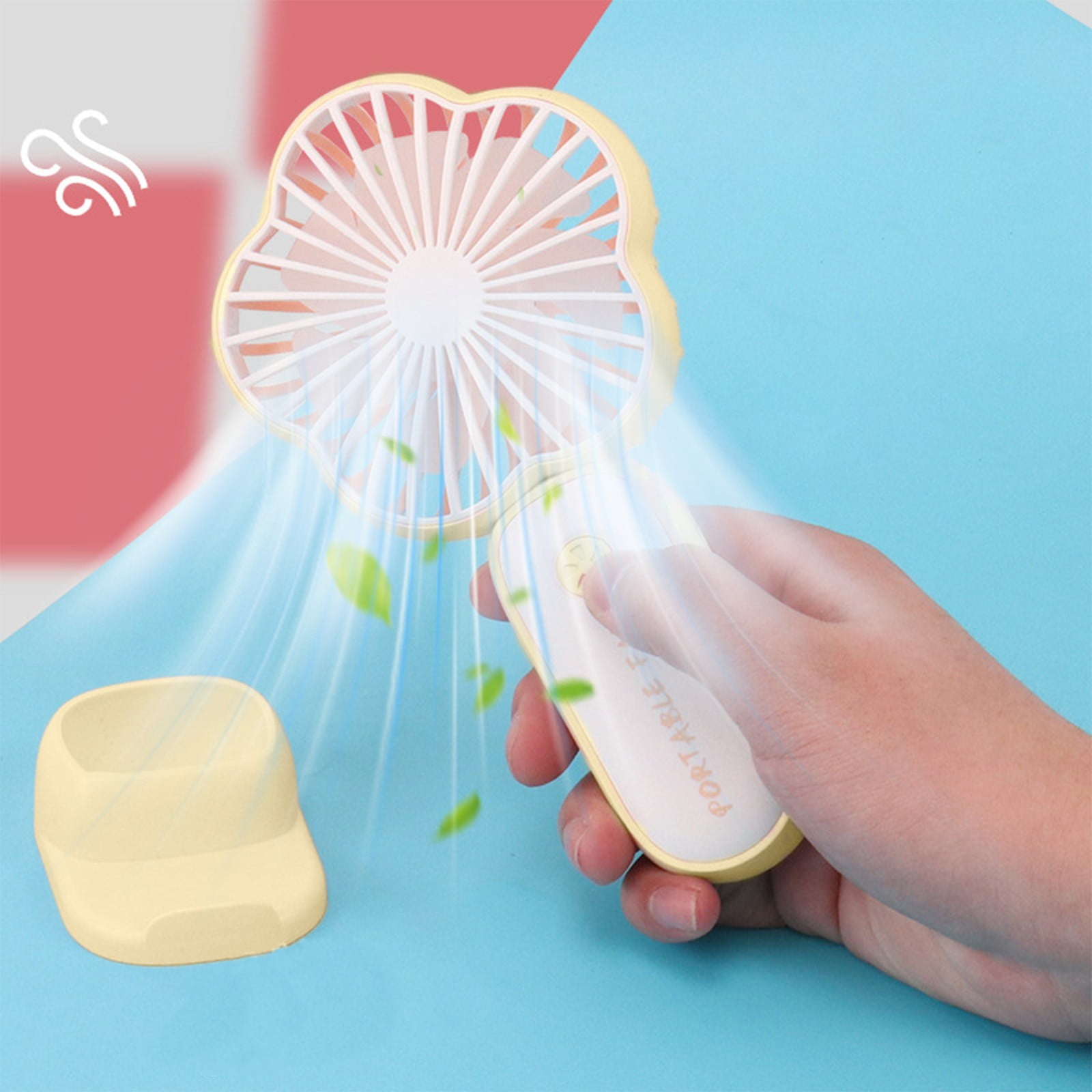 PBAZIH Handheld Turbo Fan USB Rechargeable, Silent, Portable Wind ...