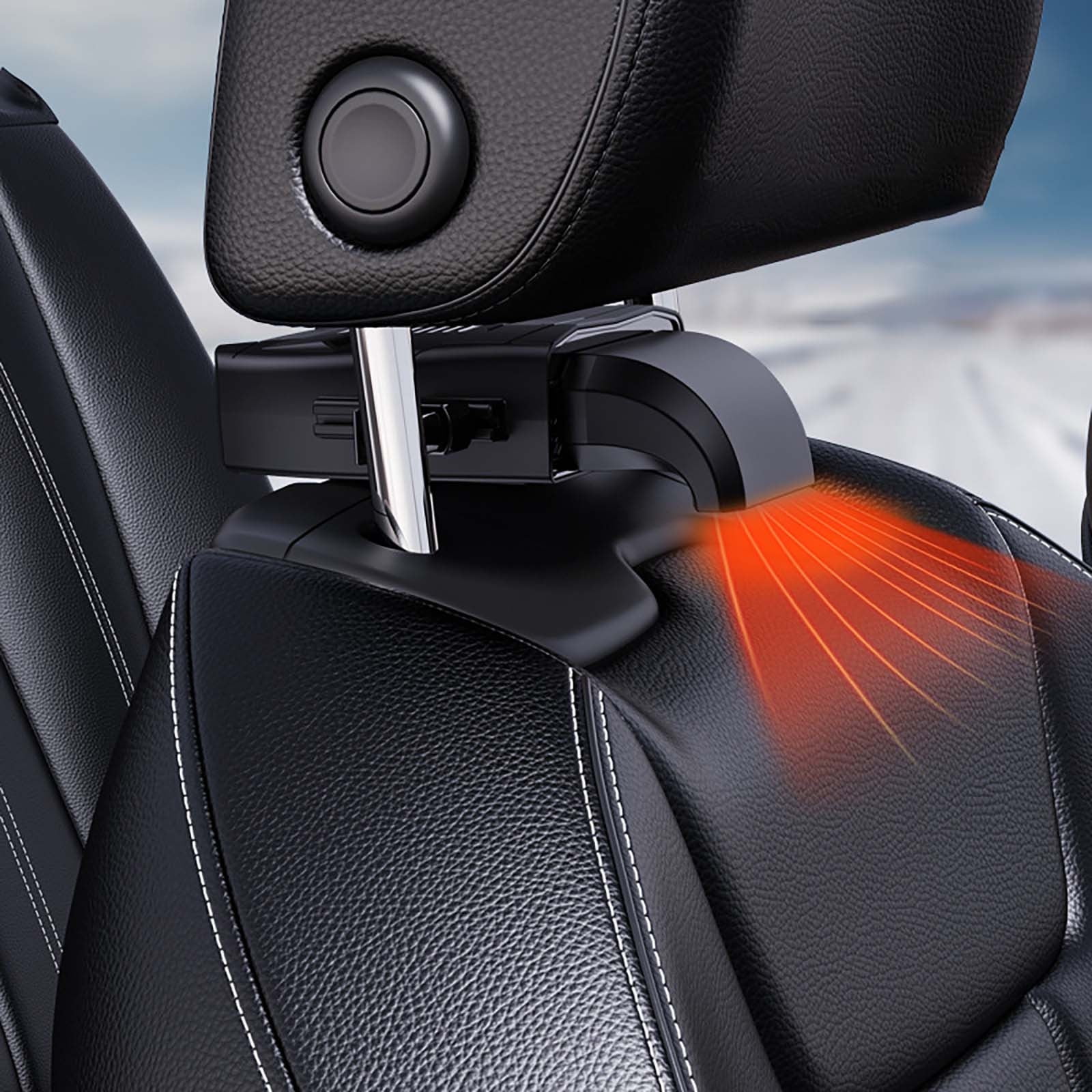 PBAZIH Portable USB Car Seat Fan with Hot and Cold Airflow, Lightweight ...