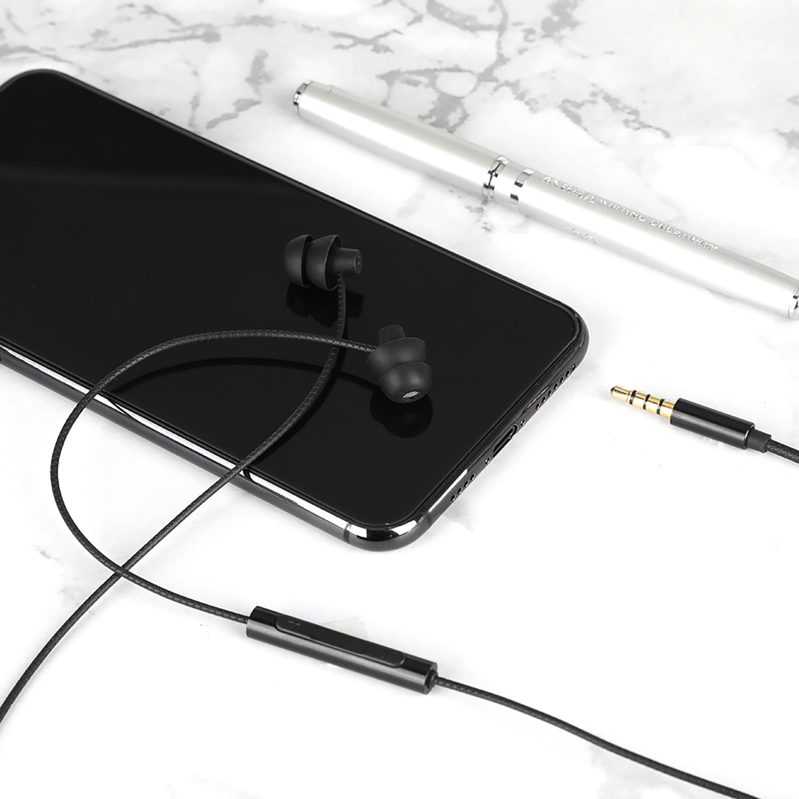 PBAZIH Silicon Sleeping Headphones with Built-in Mic, Comfortable ...