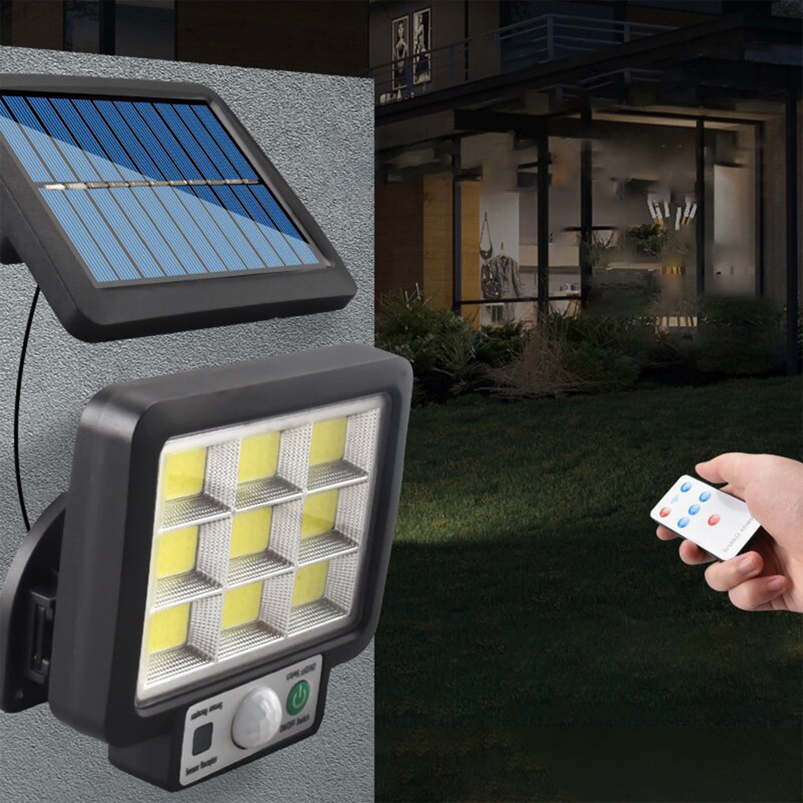 PBAZIH Solar Intelligent Sensor Lights, Outdoor Garden Split Wall ...