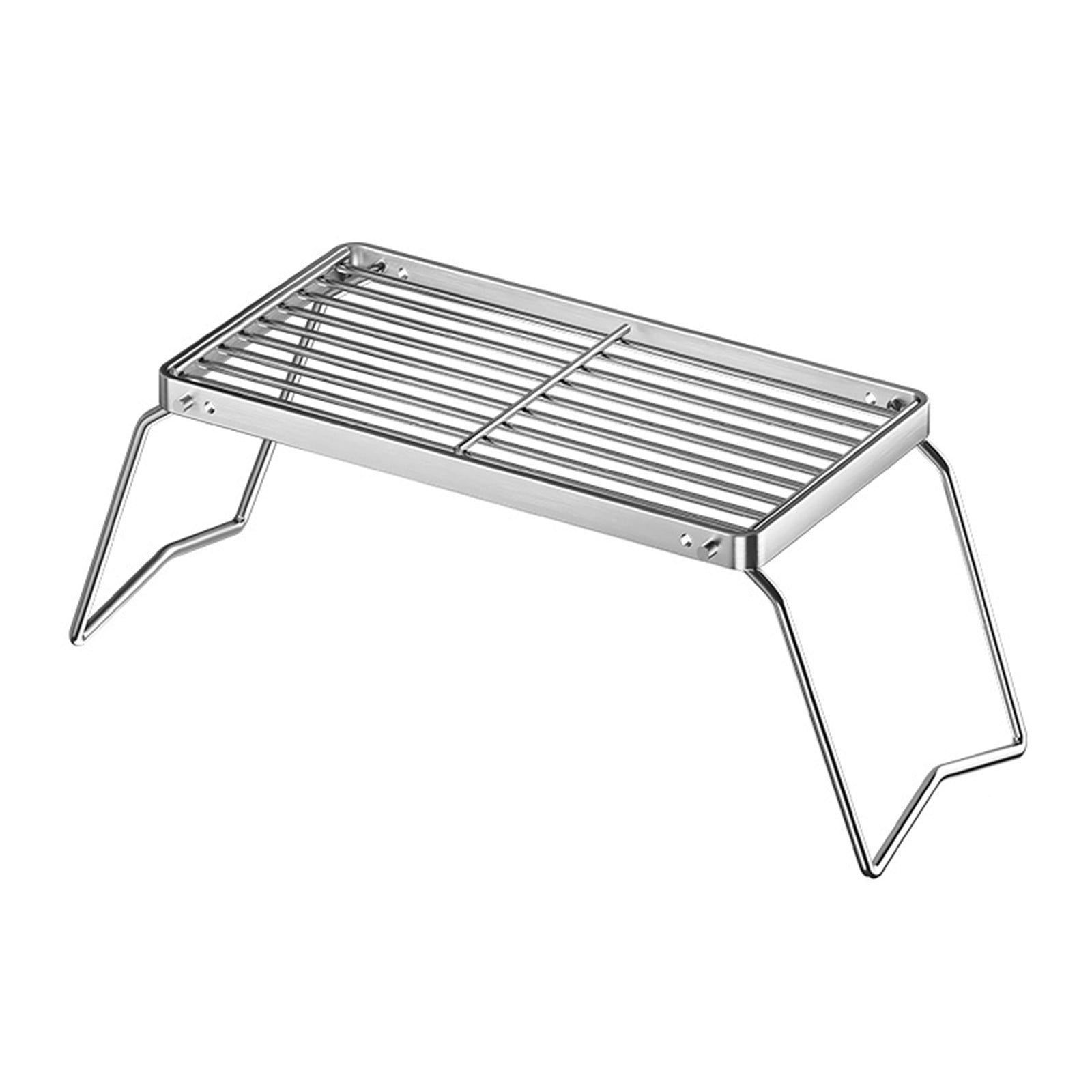 PBAZIH Stainless Steel Folding Stove Frame, Portable Outdoor BBQ Grill ...
