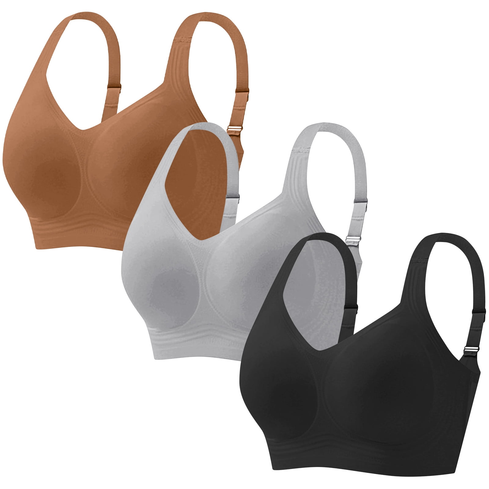 PBFRDSJ Seamless Wireless Bra for Older Women (3PC) Comfort High ...