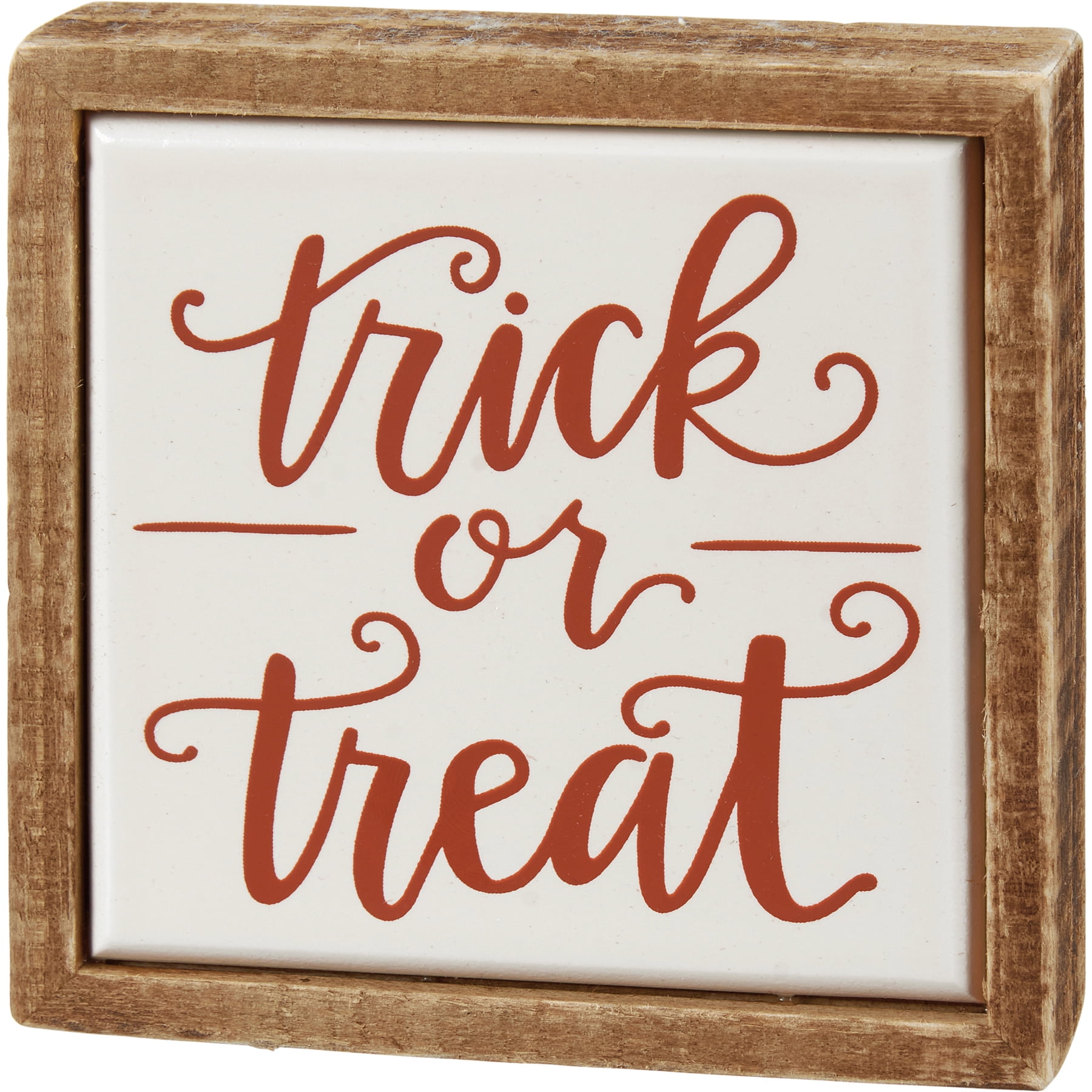 PBK Halloween Decor - Trick or Treat Mini Tier Tray Sign - Walmart.com