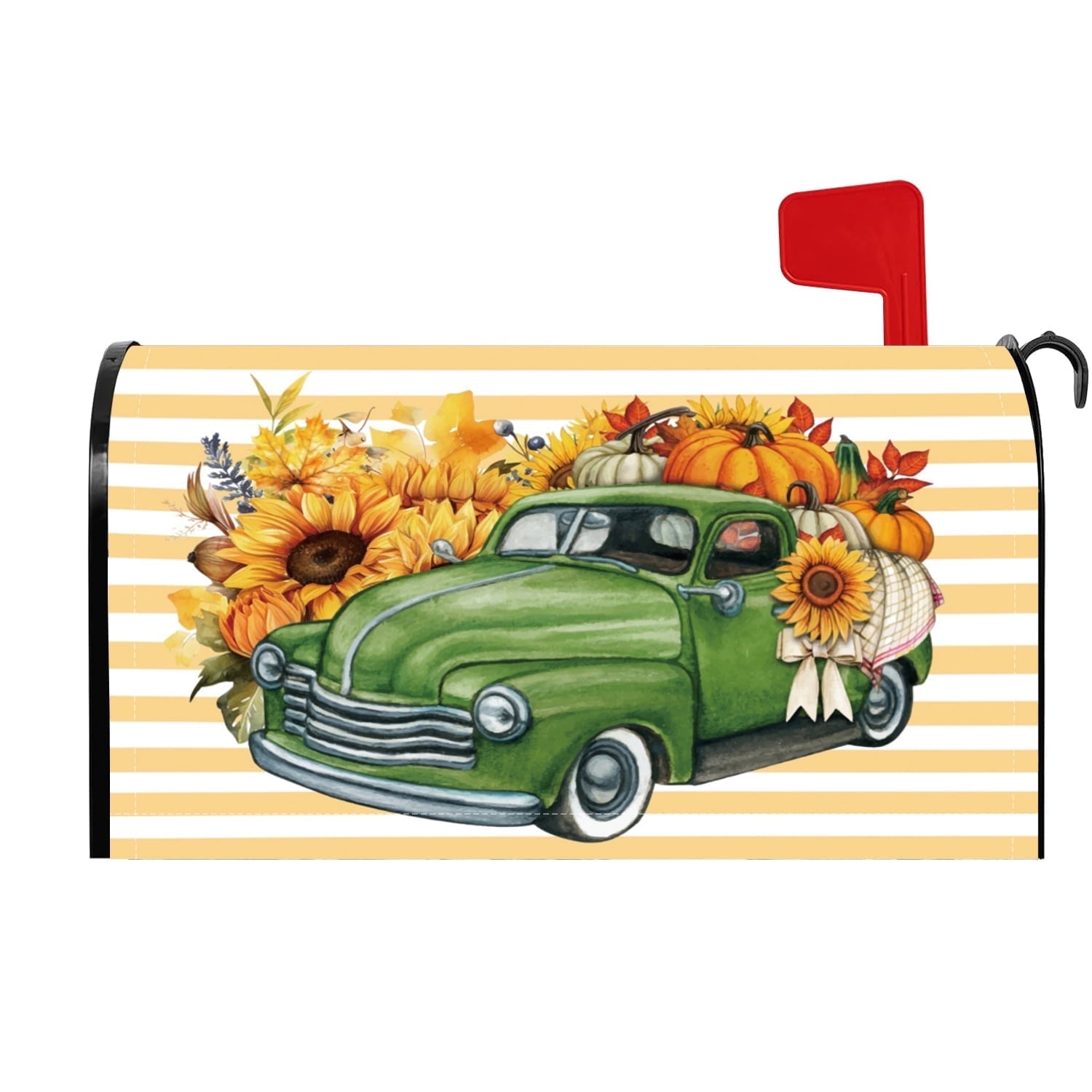 Pbobriich Fall Flower Mailbox Covers Magnetic Standard Size 18x21 ...