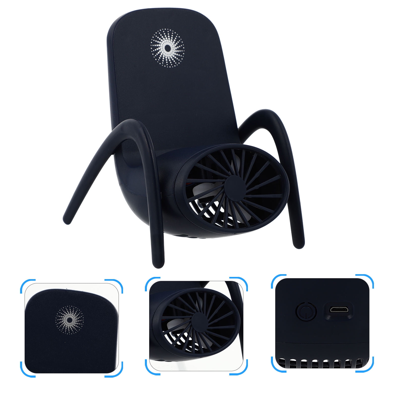 PBPBOX 1Pc Portable Air Fan with Cellphone Holder Blue for Daily Use ...