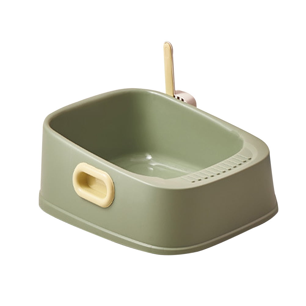 PBPBOX 1 Set Cat Sand Box Plastic Green for Pet Owners Potty Training ...