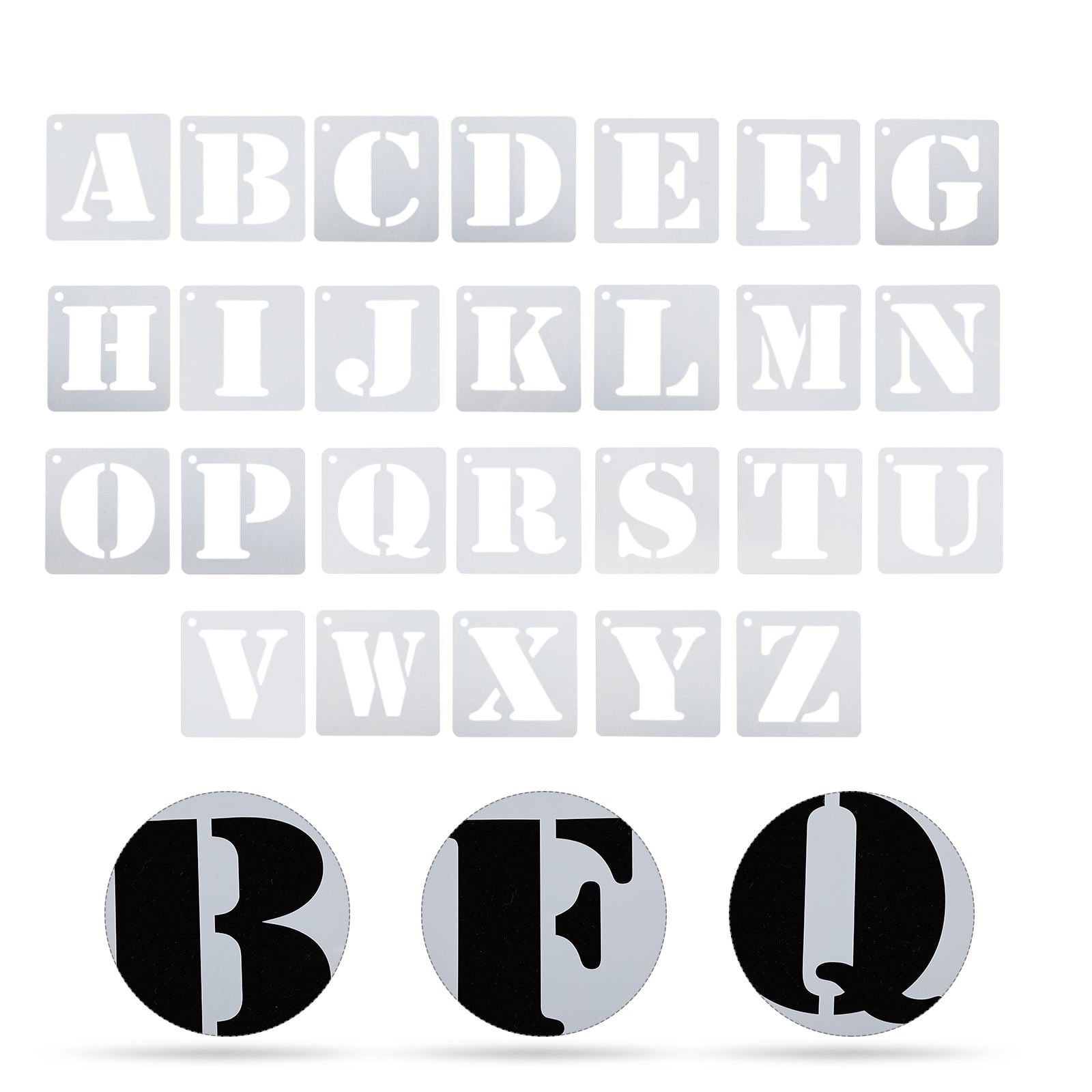 PBPBOX 1 Set Letter Stencils Assorted Color Cognitive Development ...
