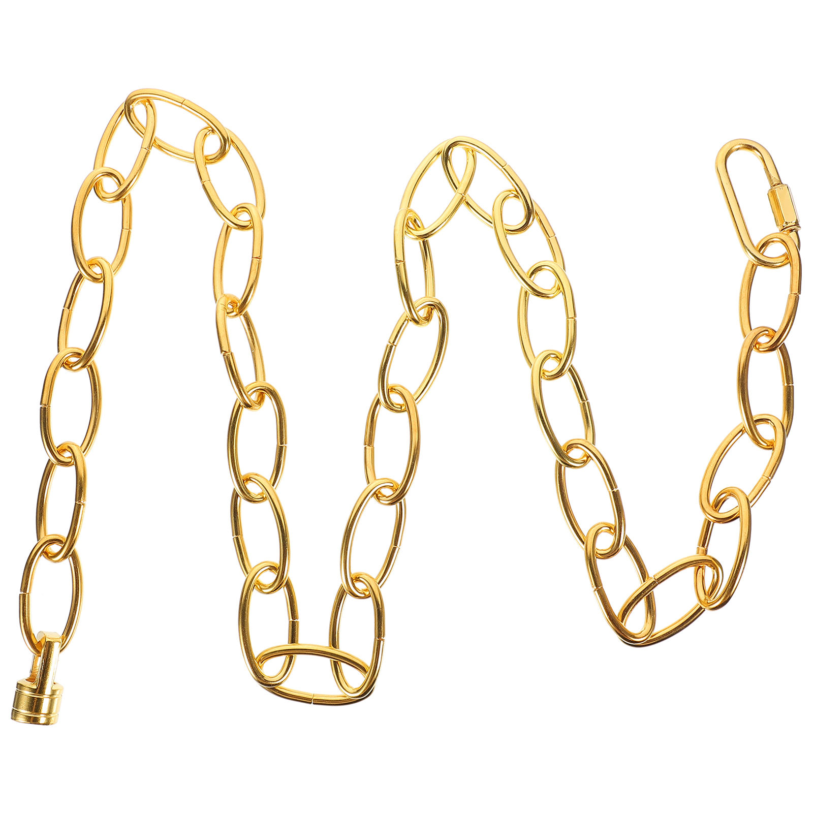 PBPBOX 1 Set Metal Chain Link For Light Fixtures Golden Color Oval Link ...