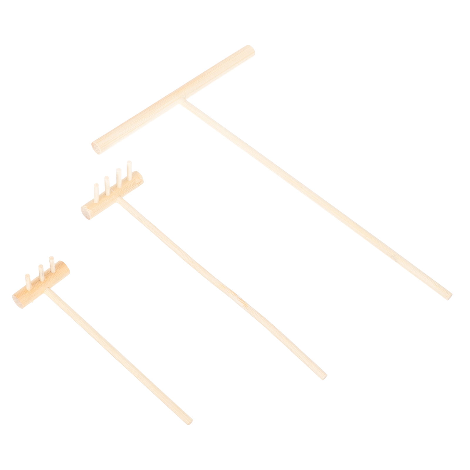 PBPBOX 1 Set Miniature Rake Mini Rakes Khaki Bamboo for Smoothing in ...
