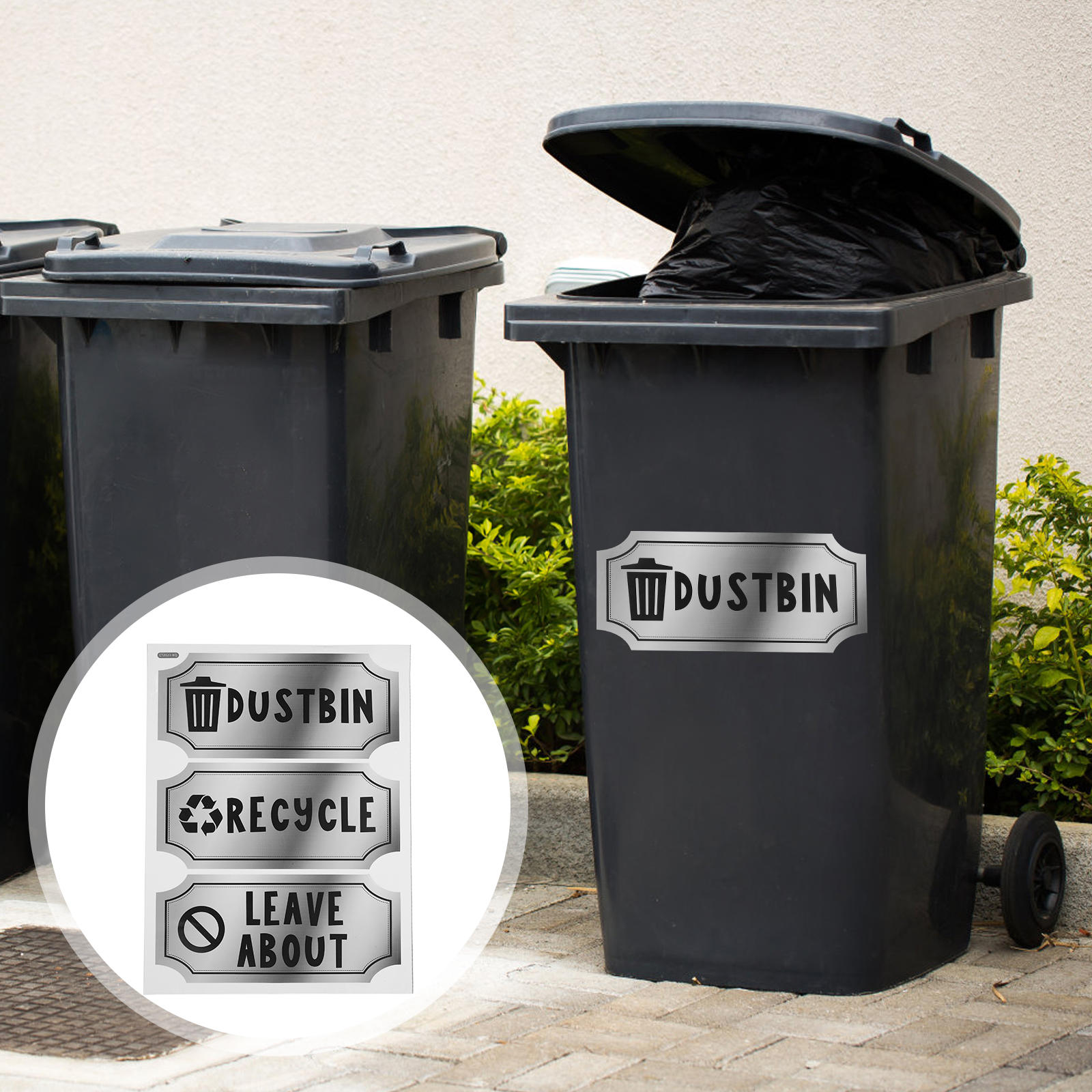 PBPBOX 1 Set Recycle Bin Labels PVC Multi for Waste Sorting Solutions ...