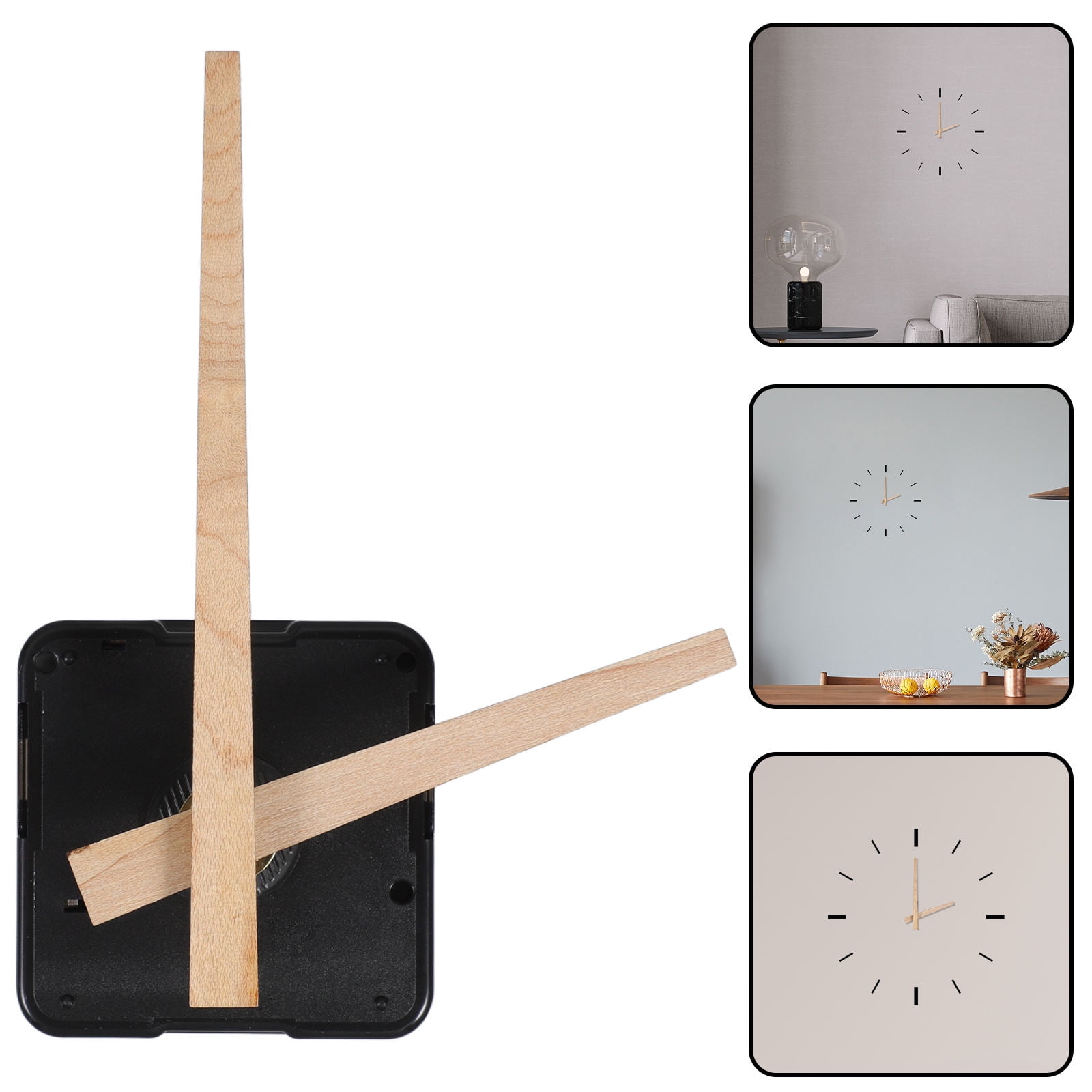 PBPBOX 1 Set of DIY Clock Mechanism Parts Wood Khaki Silent Operation ...