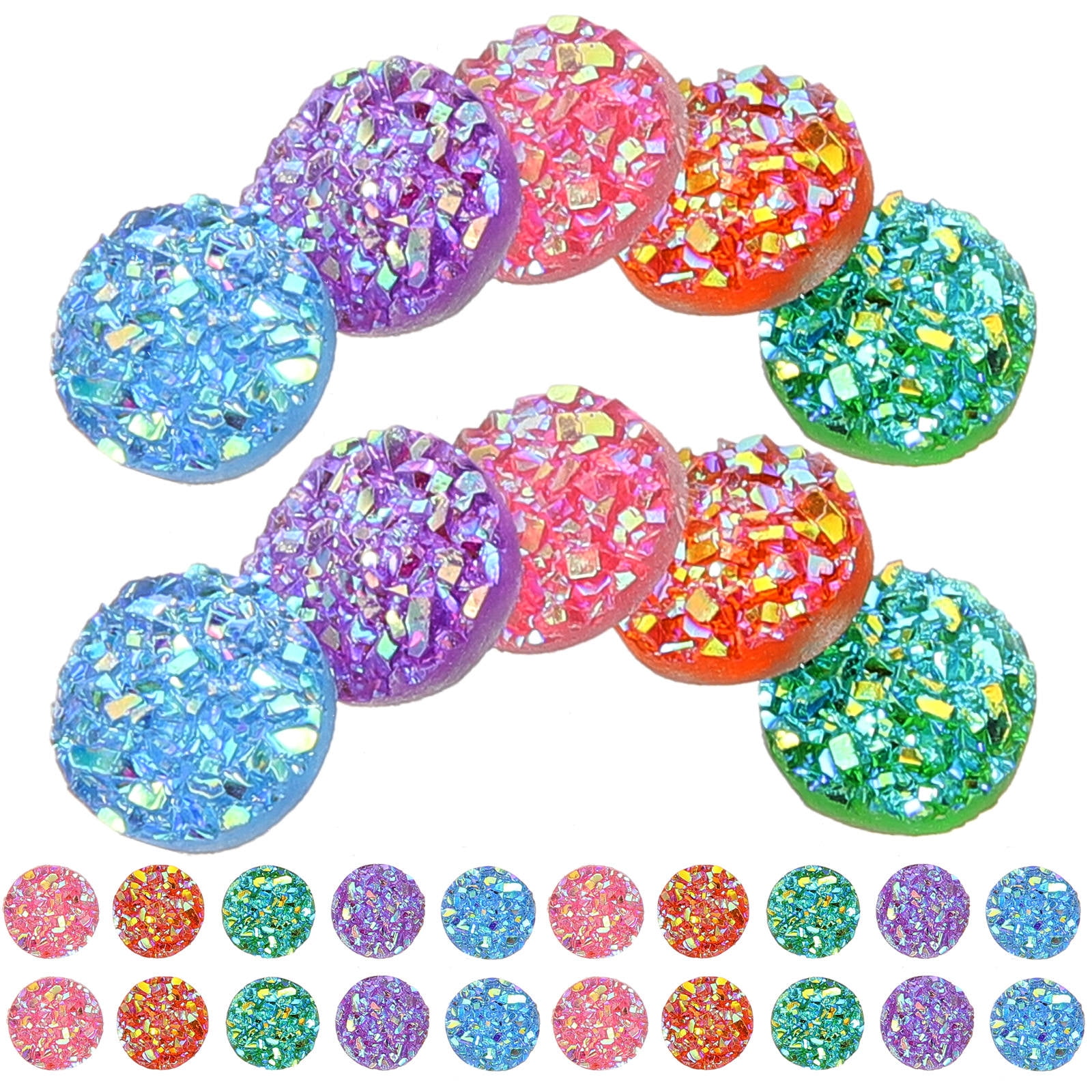 PBPBOX 100 Pcs for Crafts Assorted Color Plastic Heat Attach Non Fading ...