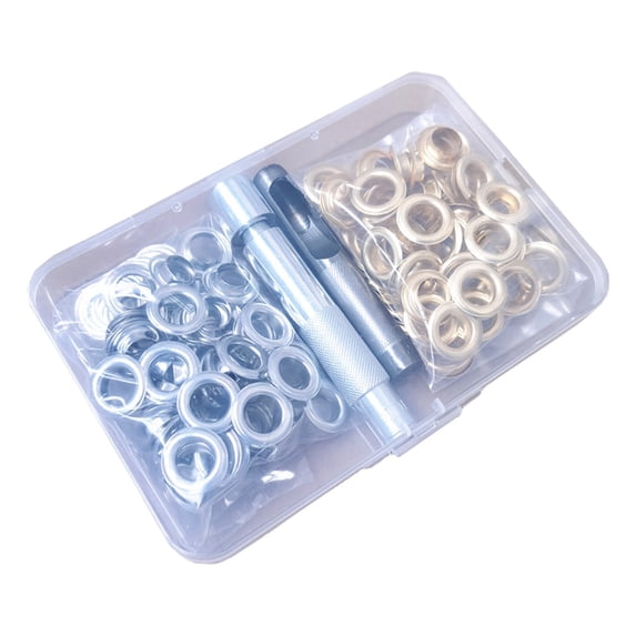 PBPBOX 100 Sets Circular Eyelet Tool Kit Grommet Eyelets for Curtains ...