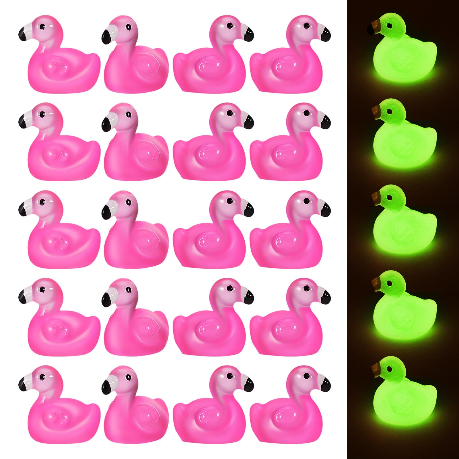 PBPBOX 100Pcs Small Flamingo Figurine Resin Mini Animals Set Whimsical ...