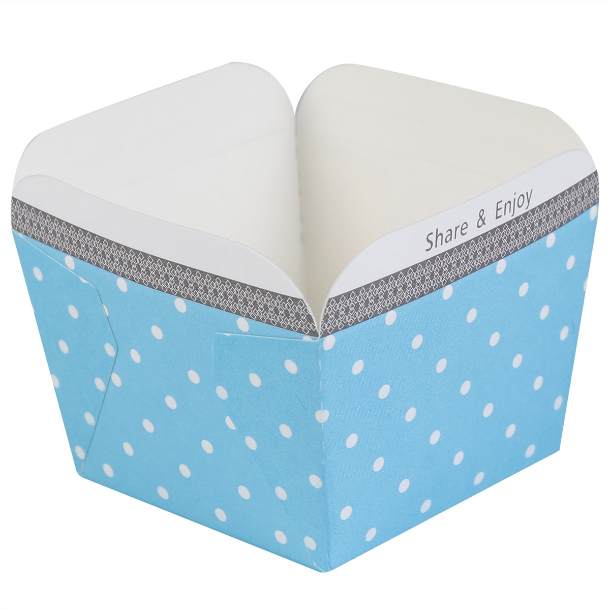 PBPBOX Blue Paper Cake Cups Disposable and Biodegradable for Dessert ...