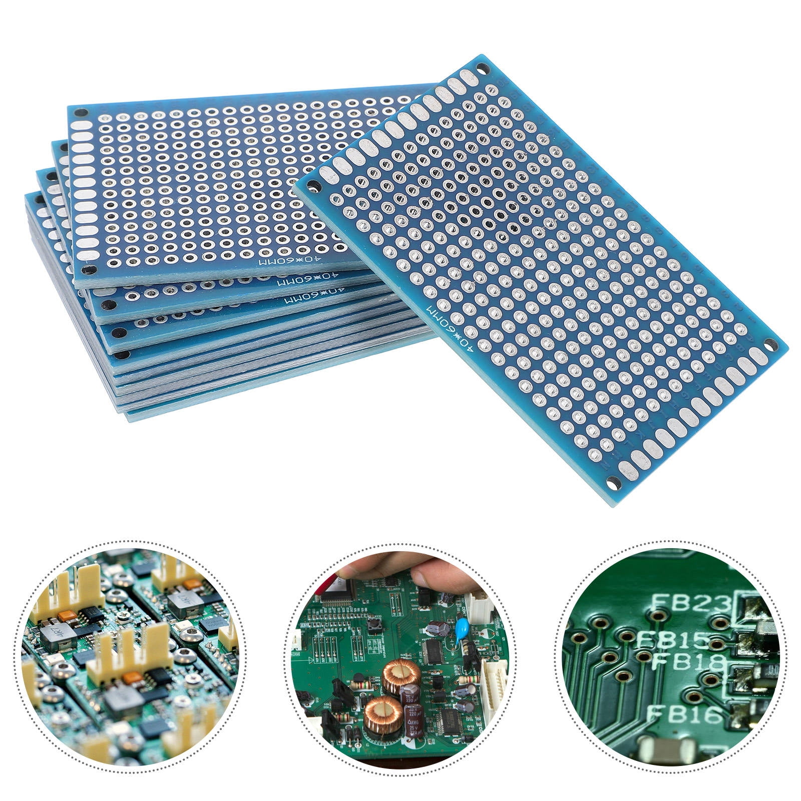 PBPBOX Soldering Kit Electronics Project Board 10Set 2.4X1.6X0.06In ...