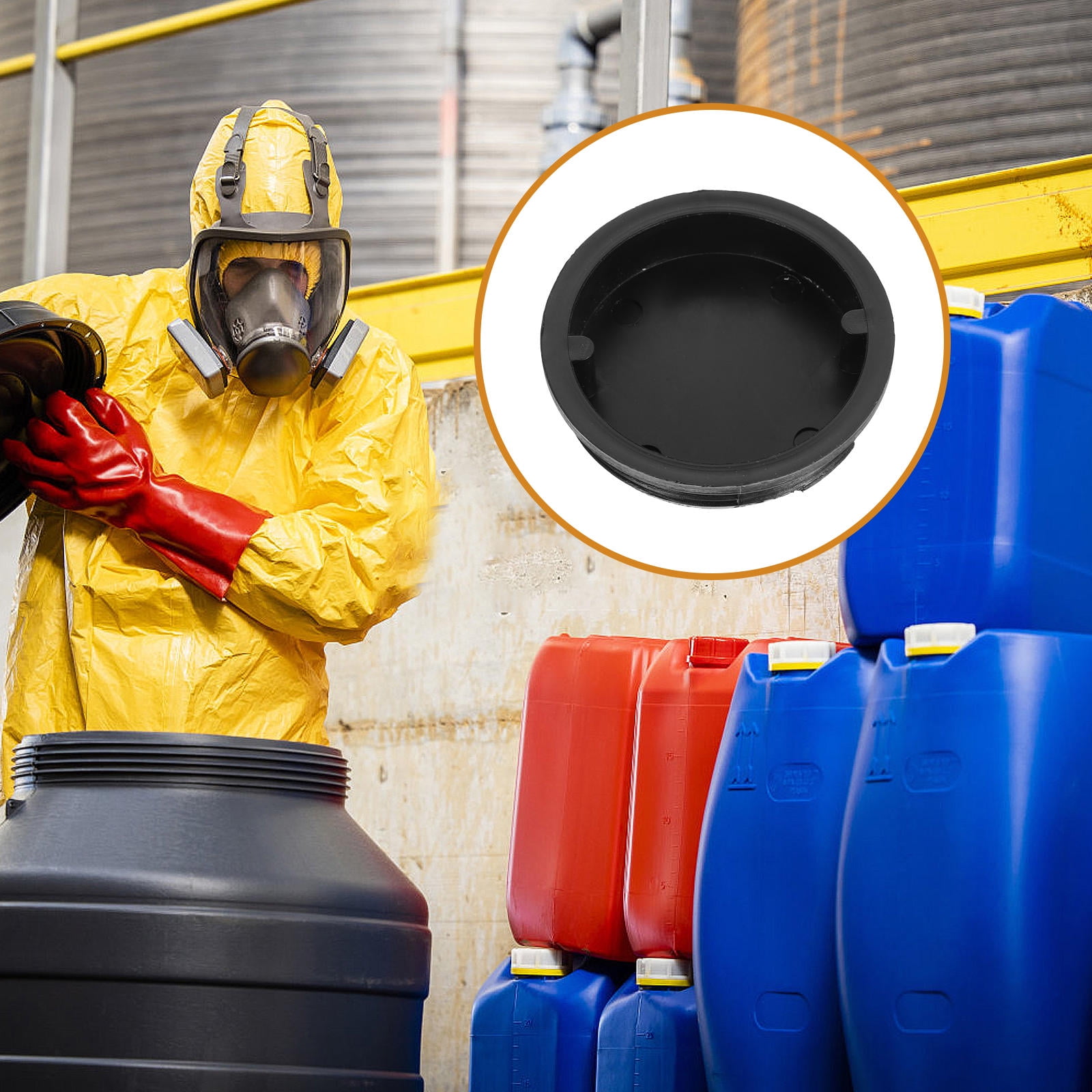 PBPBOX 10Pcs Black Plastic Bung Caps for 200L Drums with Waterproof ...