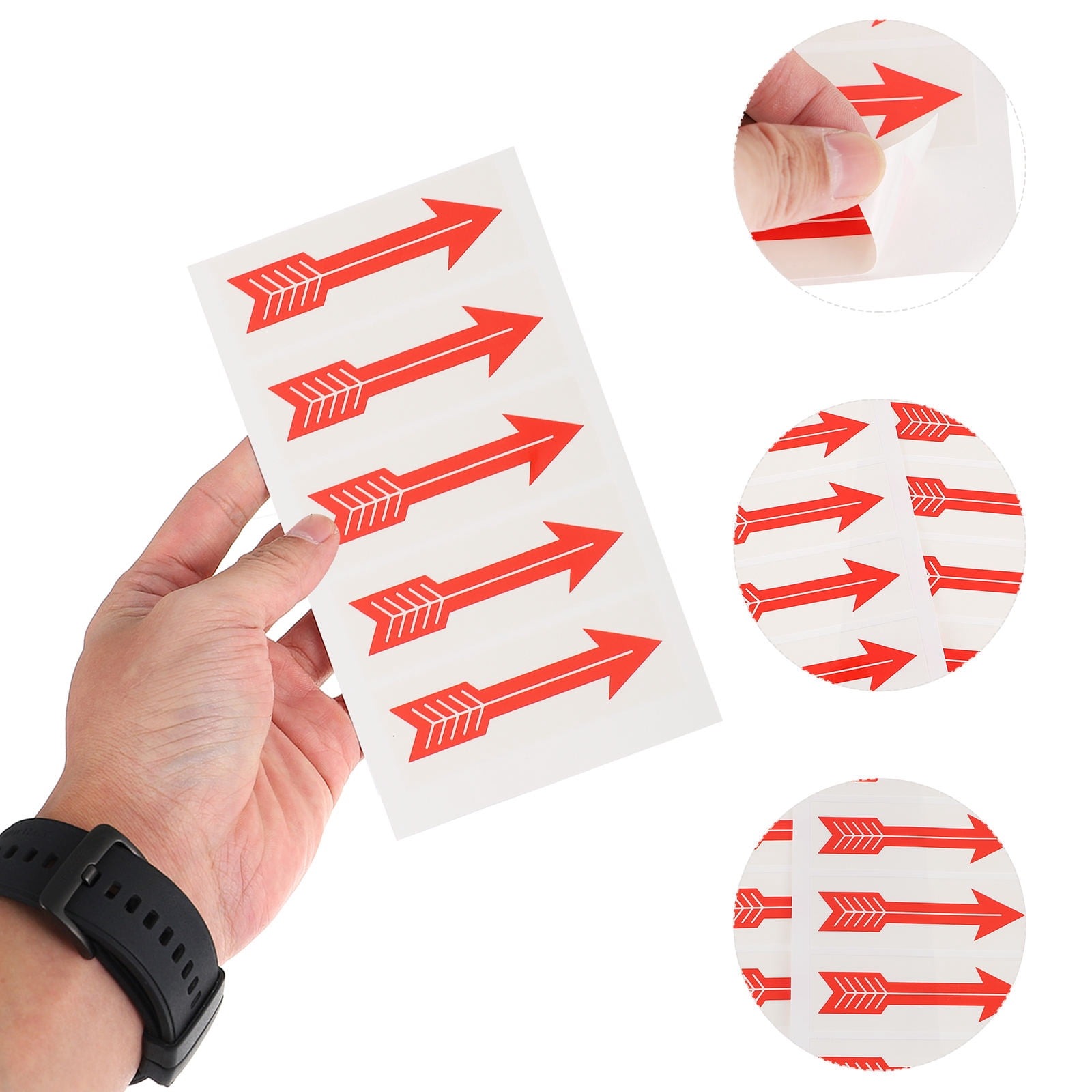 PBPBOX 10Pcs Red Symbol Sticker Warning Arrow Sign PP Direction ...