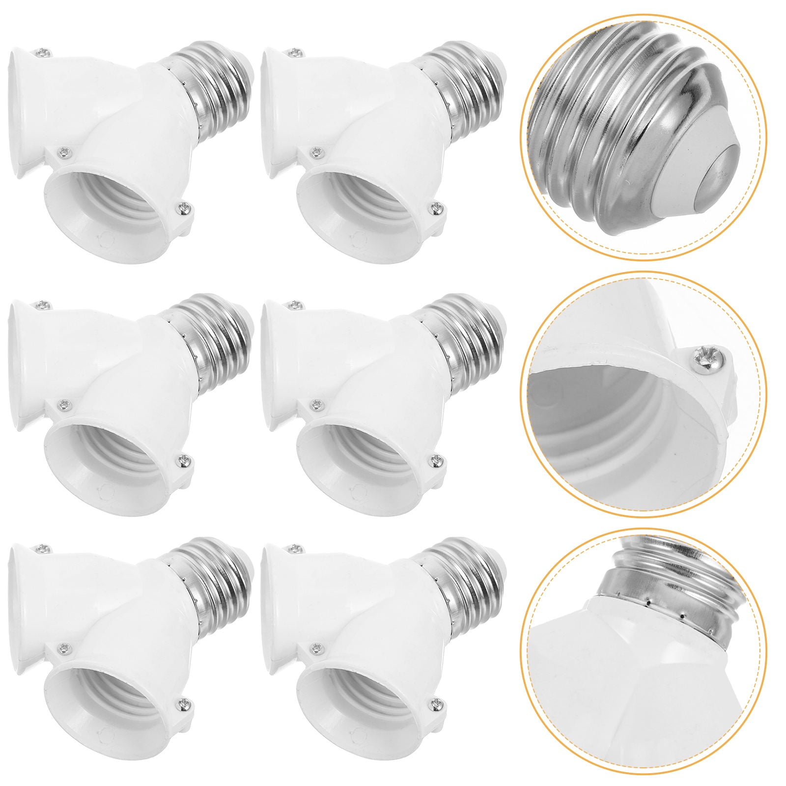 PBPBOX 10Pcs Socket Adapter for Home Lighting with White Screw Socket ...