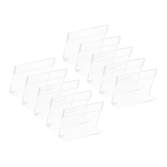 PBPBOX 10Set Office Label Holder Transparent Acrylic for Stable Design ...