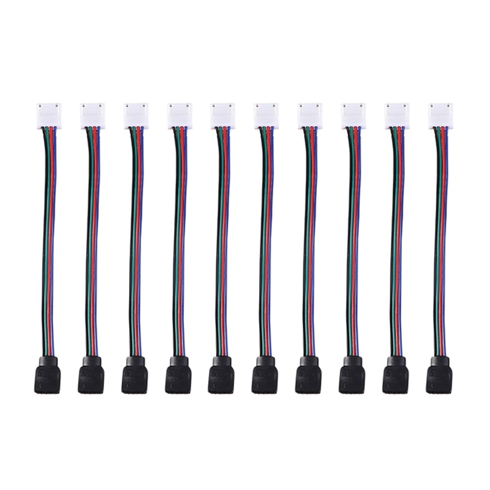 PBPBOX 10Pcs Rgb LED Light p Connector 4 Pin Flexible Durable Extension ...