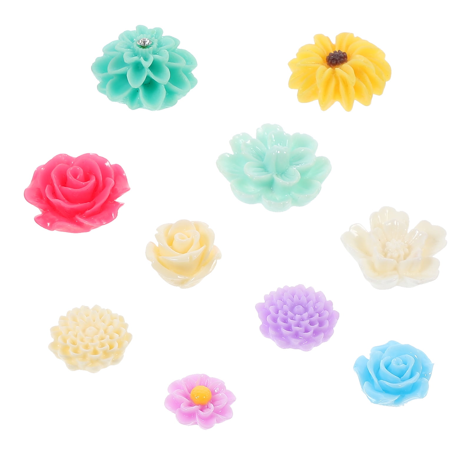 PBPBOX 10Set Spring Flower Refrigerator Magnetic Assorted Color Resin ...