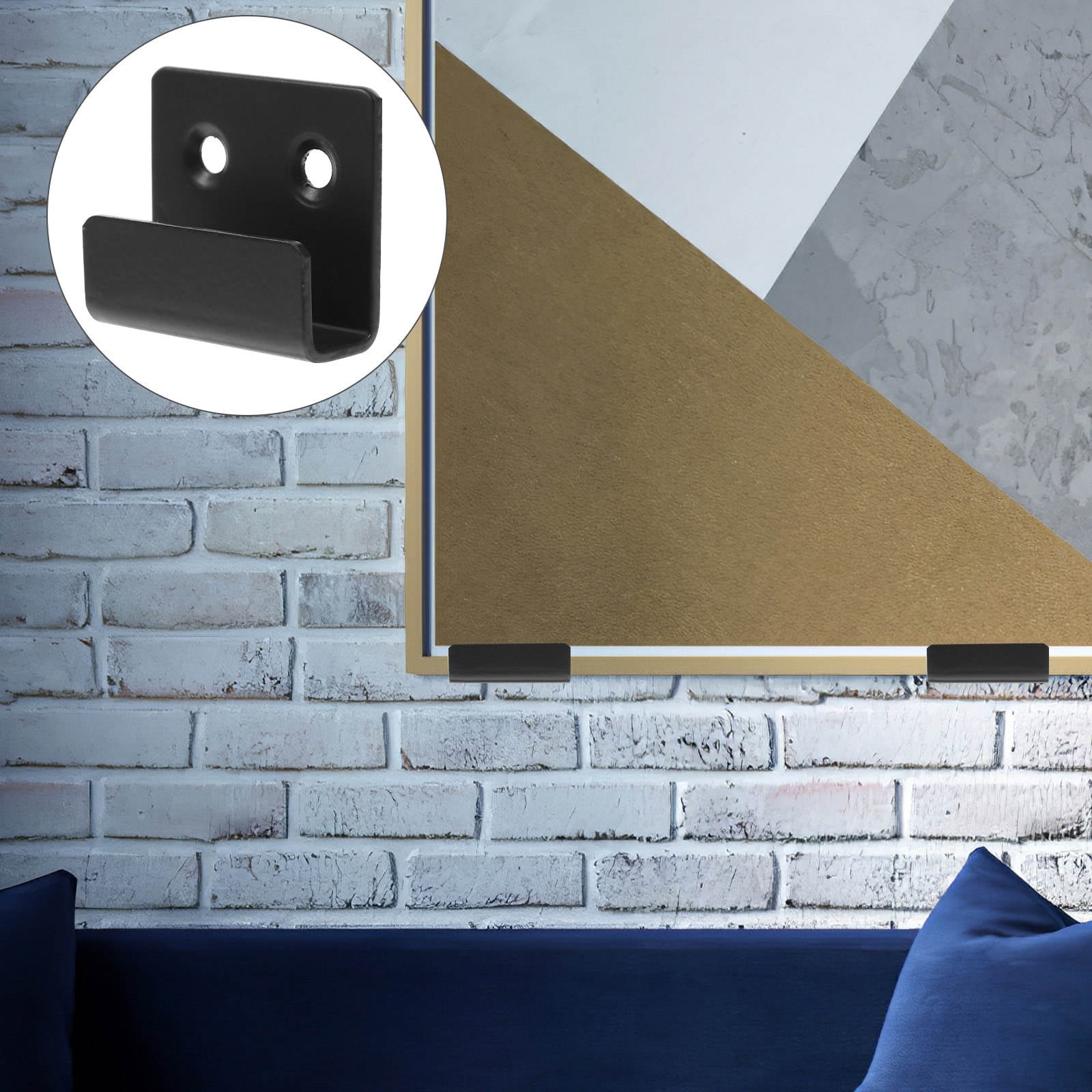 PBPBOX 10Set Wall Tile Hanger Bracket Durable Design Black Rectangular ...