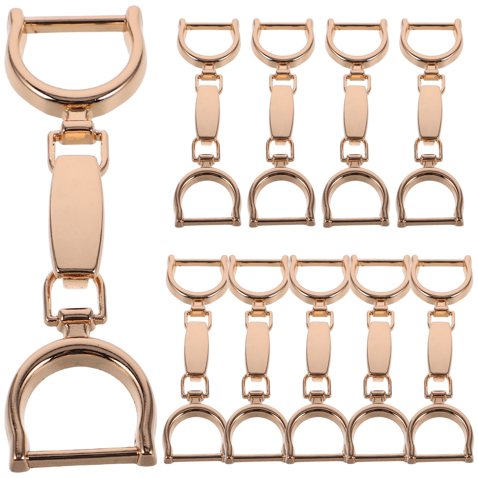 PBPBOX 10pcs D Ring Buckles Golden Zinc Alloy Adjustable Decorative ...