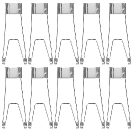 PBPBOX 10pcs Emitting Diode Fixing Clips Spring Clip Silver Heavy Duty ...