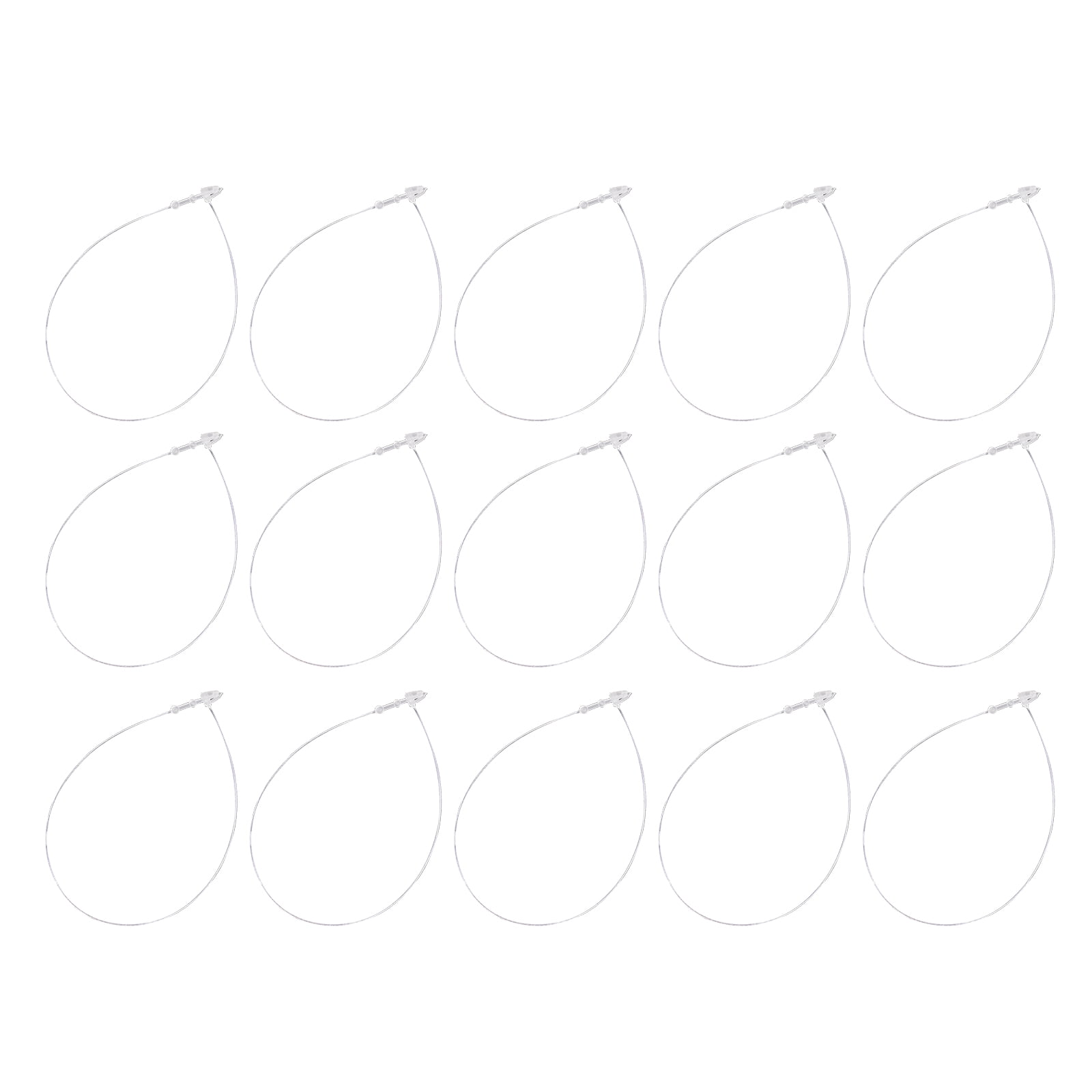 PBPBOX 1900Pcs 17.5X0.5CM White Transparent Plastic Clothing Price Tag Hanging Rope for Clothing ...