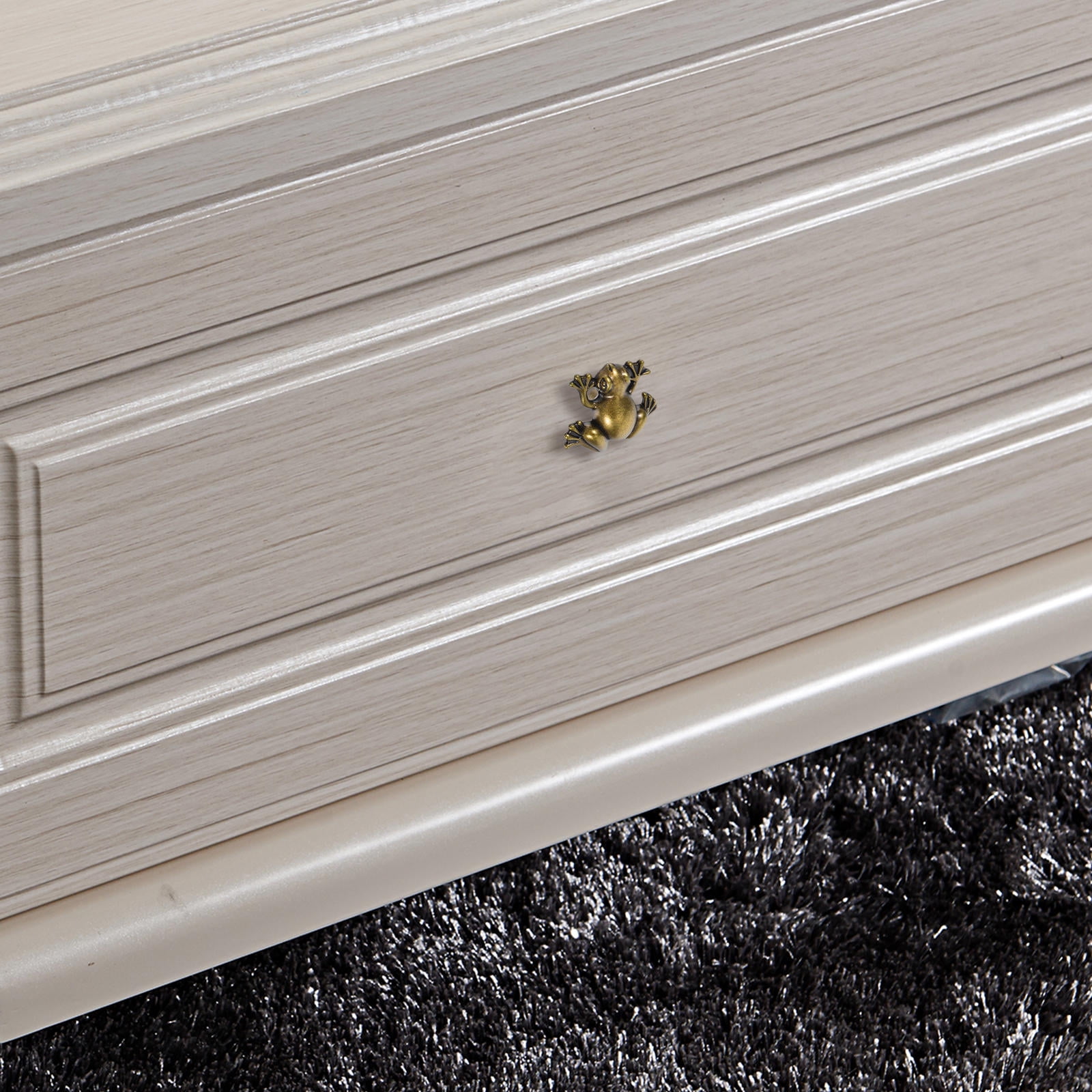 PBPBOX 1Pack Cute Handle Animal Knobs Brown Metal Frog Shaped for ...