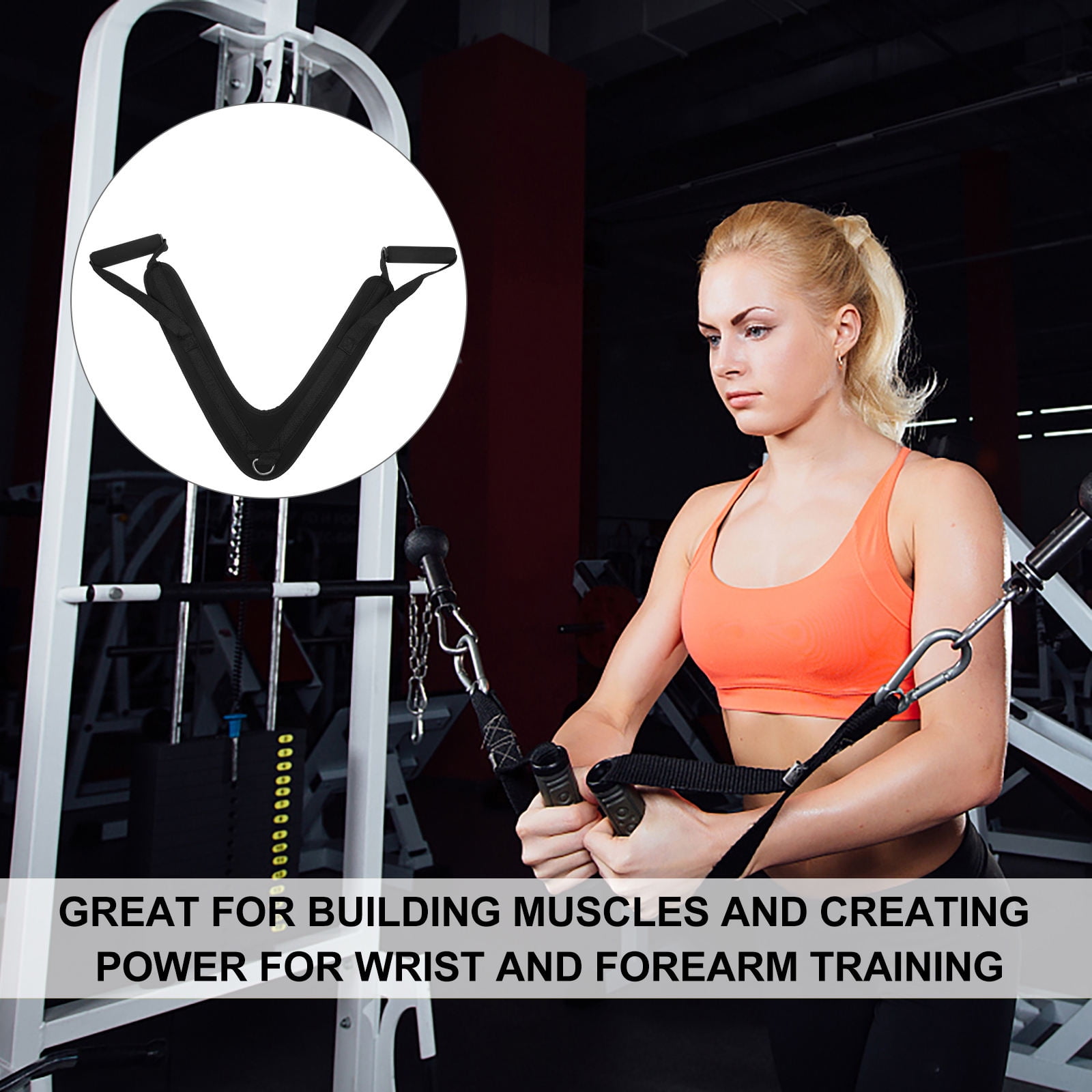 PBPBOX 1Pc Practical Fitness Equipment Black Triceps Gym Strap for ...